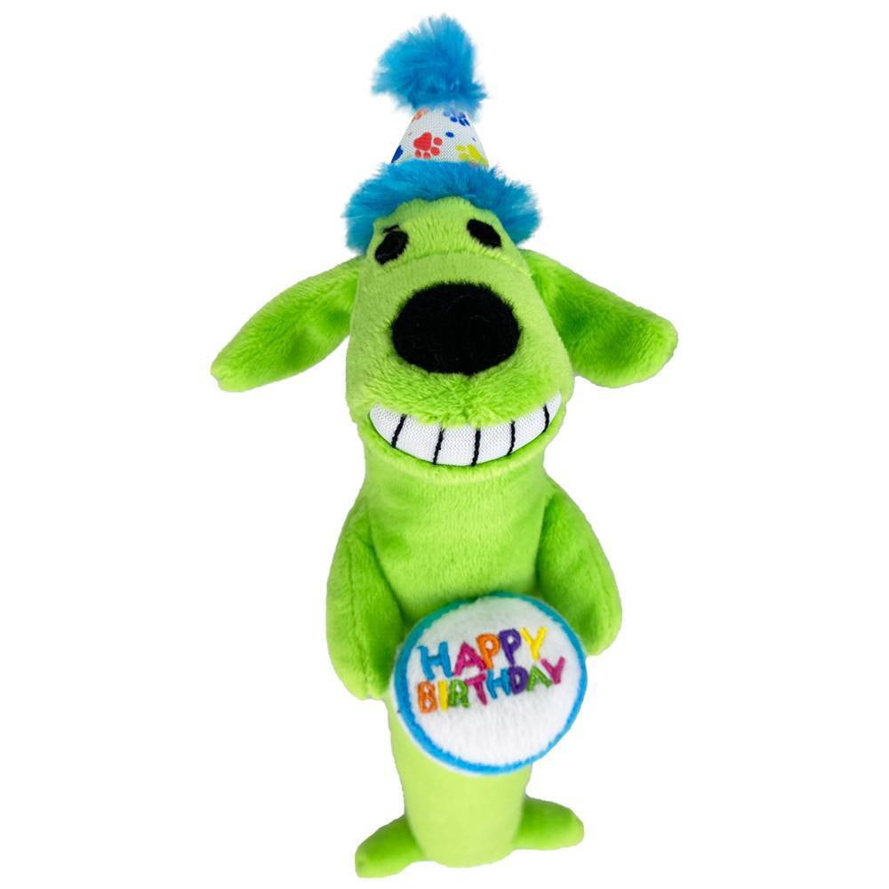 Multipet Birthday Loofa Dog Toy - Green - 12" - Walmart.com