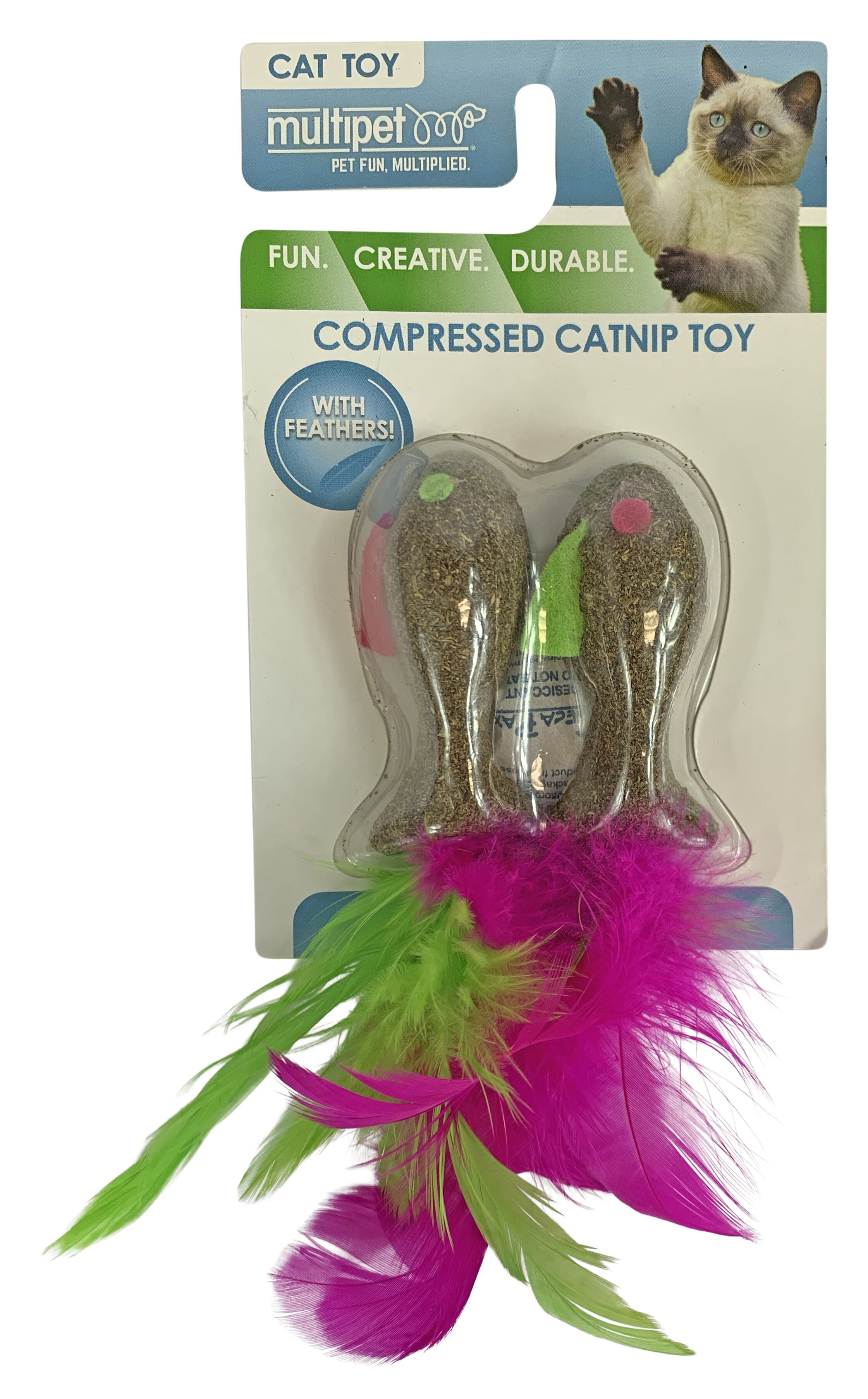 Multipet Compressed Catnip Mice, 2 Pack, Pink And Green - Walmart.com