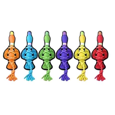 Multipet Cross-Ropes Duck Tough Dog Toy 11.5" (Assorted Color, 1 Pack ...