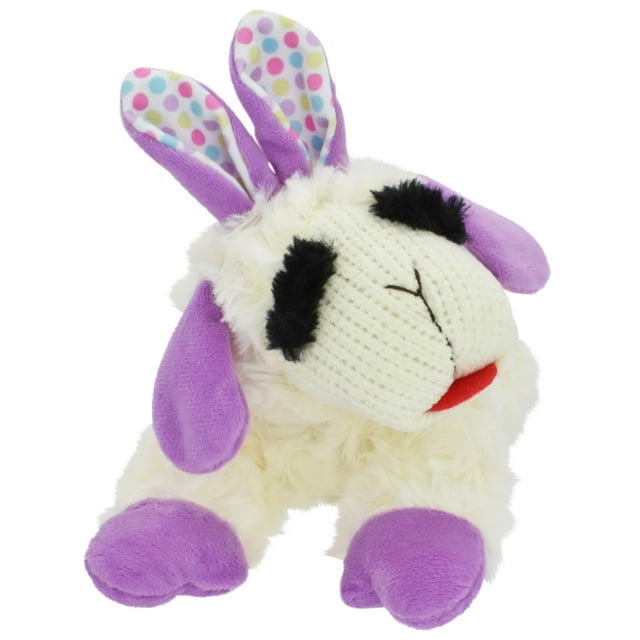 Multipet Easter Holiday Lamb Chop, Plush Dog Toy, Pink or Purple ...
