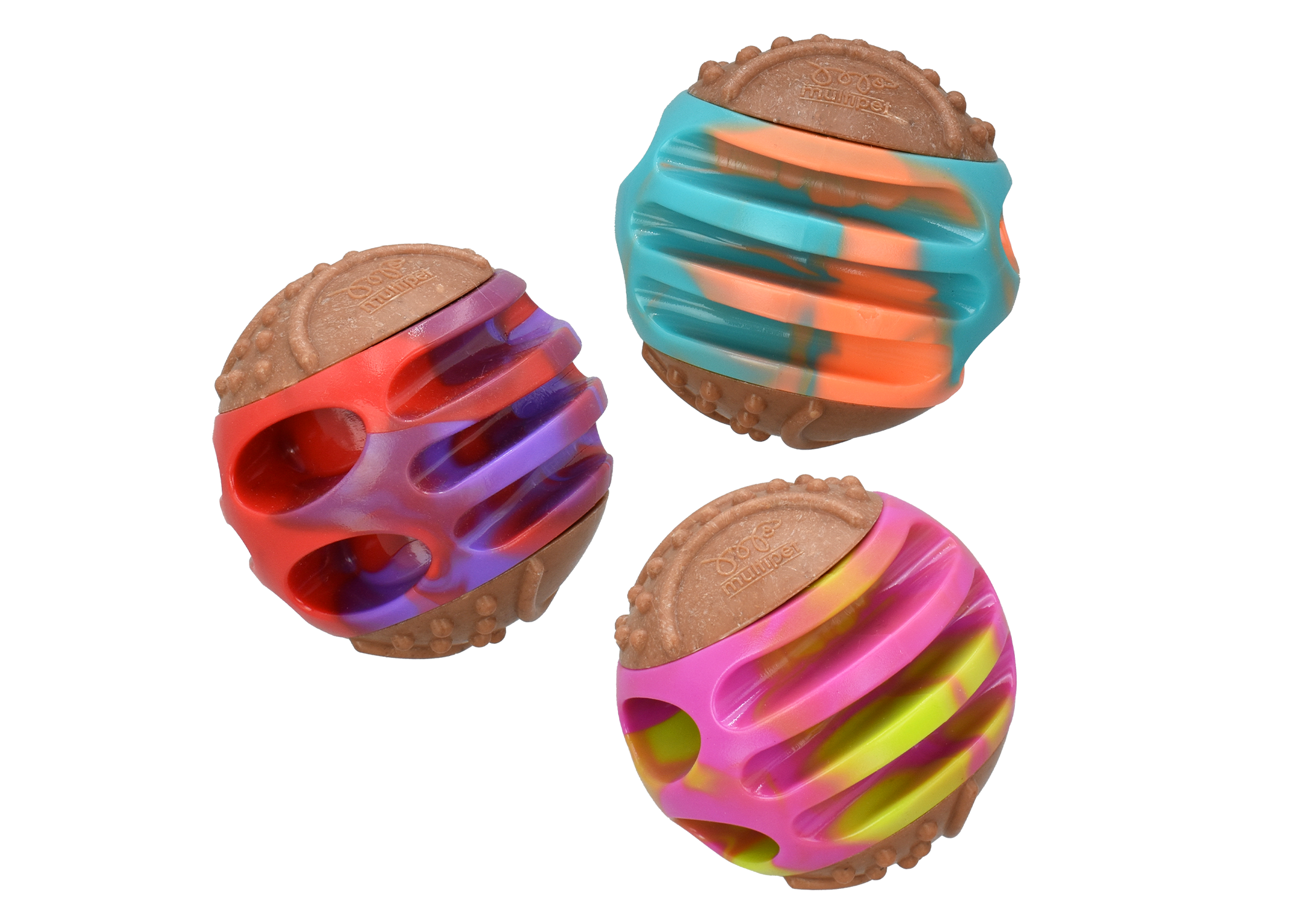 Multipet Giggle Chew Ball Dog Toy, 3", Assorted Colors - Walmart.com