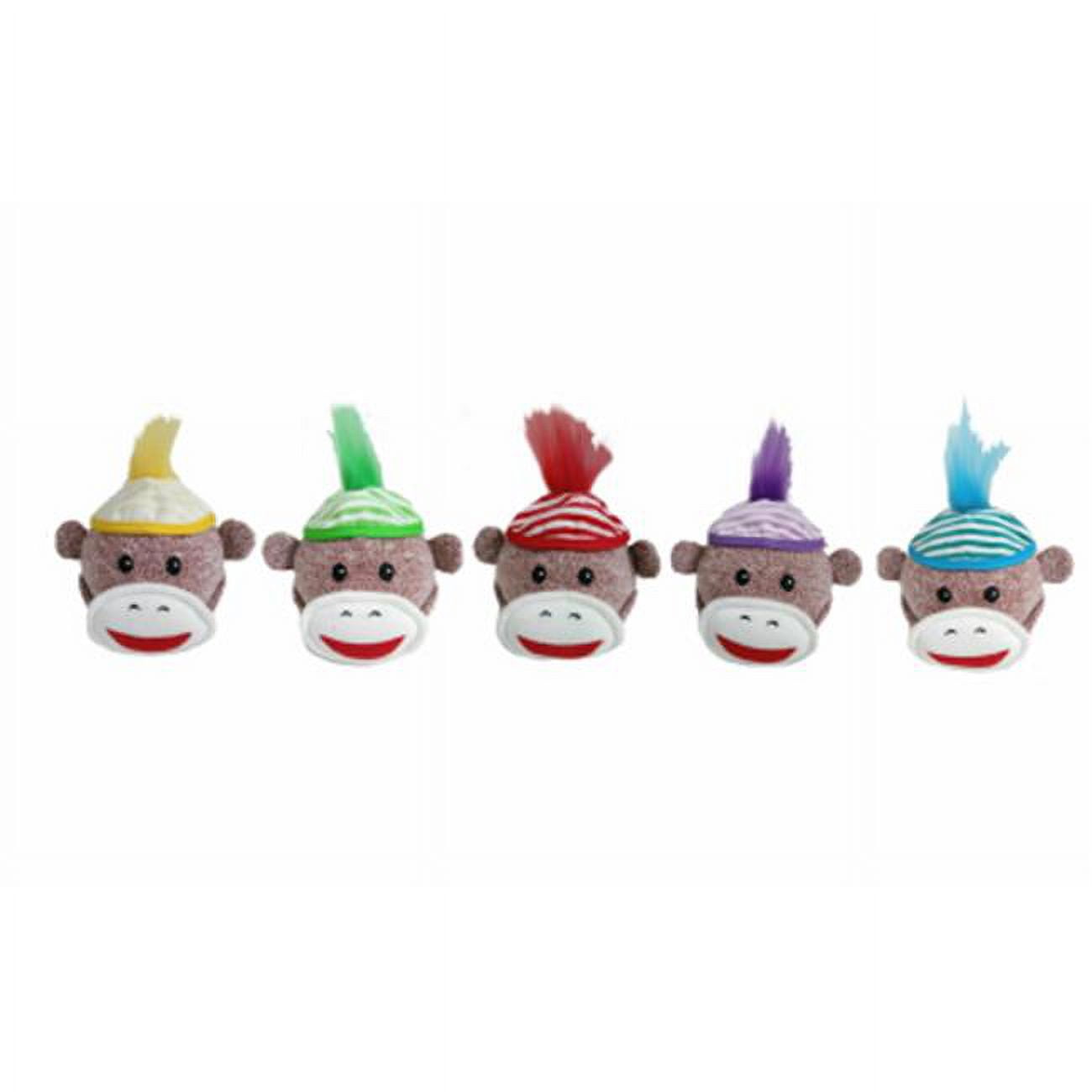 Multipet International 222368 4 in. Sock Pals Monkey-Head Dog Toy Pack of 3 - Walmart.com