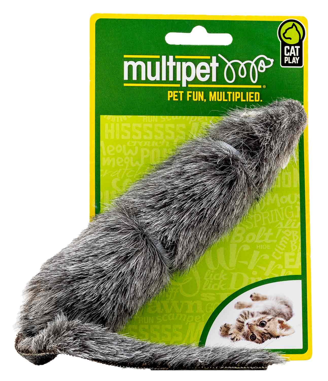 Multipet Long Furry Mouse Assorted Colors 5.5in - Walmart.com