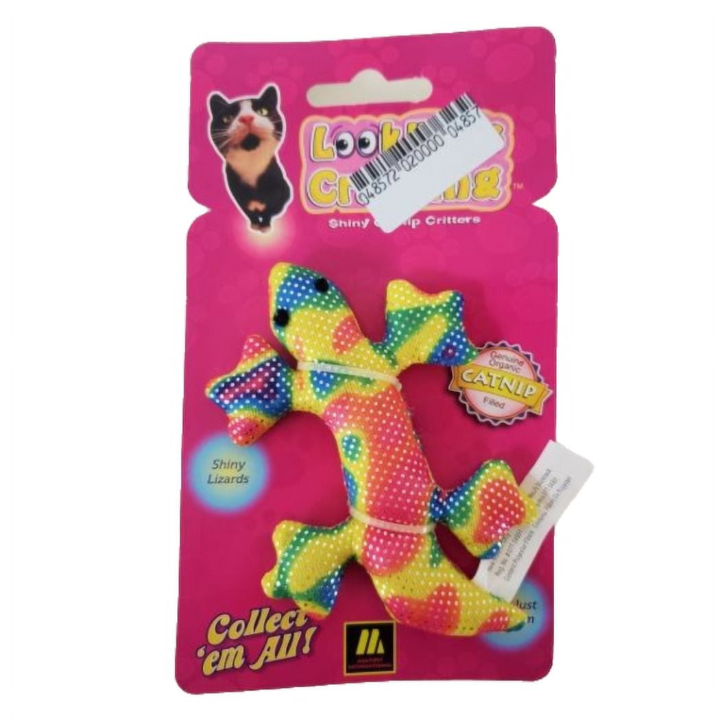 Multipet Look Who's Crawling Shiny Lizard Catnip Critters 4" - Walmart.com