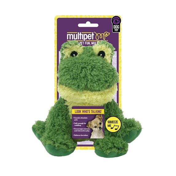 "Multipet Soft Plush Squeaky Frog Dog Toy, 6"", Ideal for Puppy Fetch ...