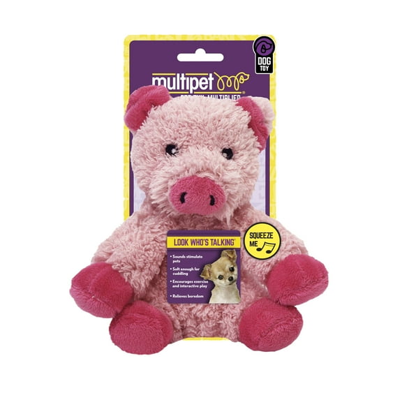Multipet Look Who's Talking Plush Pig Dog Toy - Walmart.com