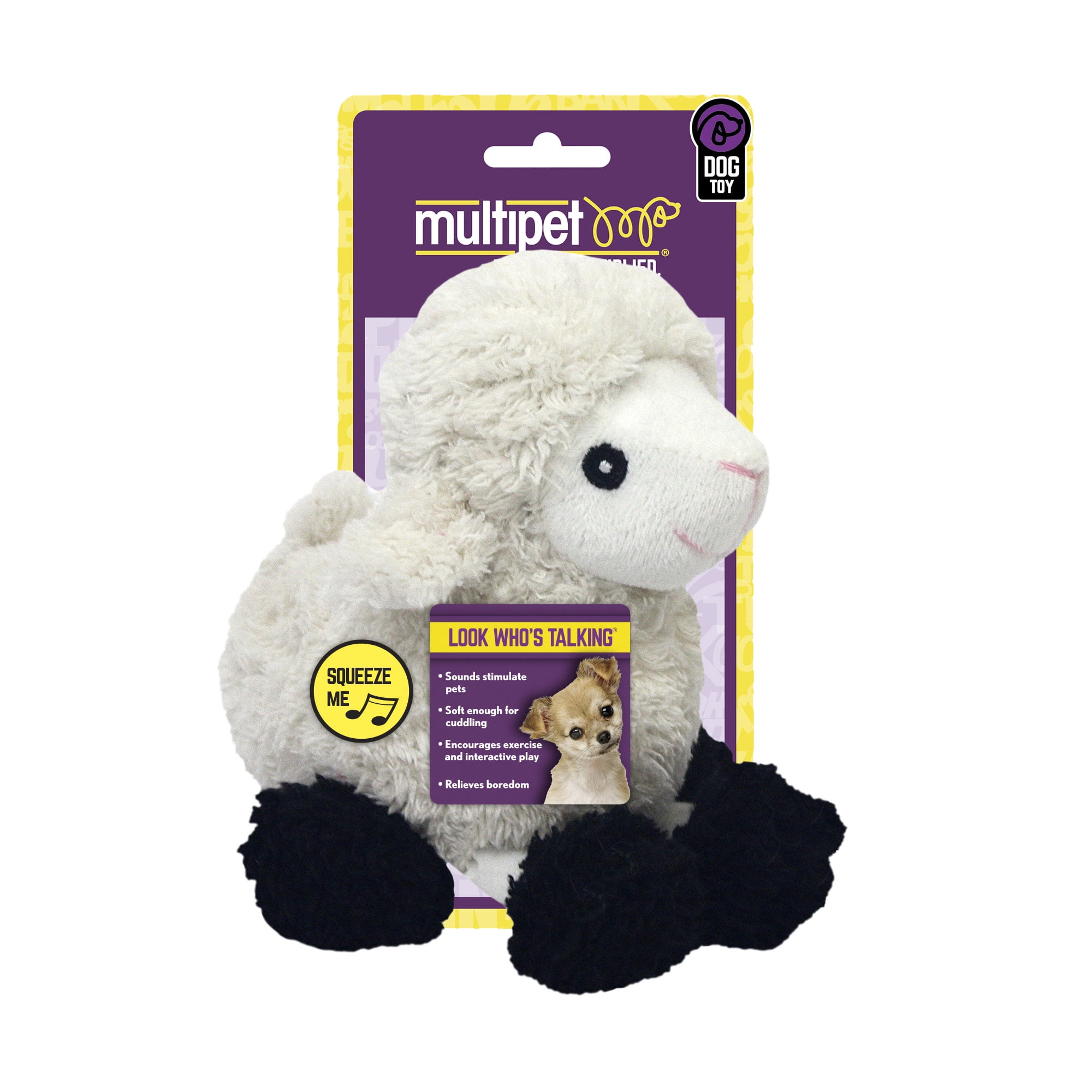 Multipet Look Who's Talking Plush Sheep Dog Toy - Walmart.com