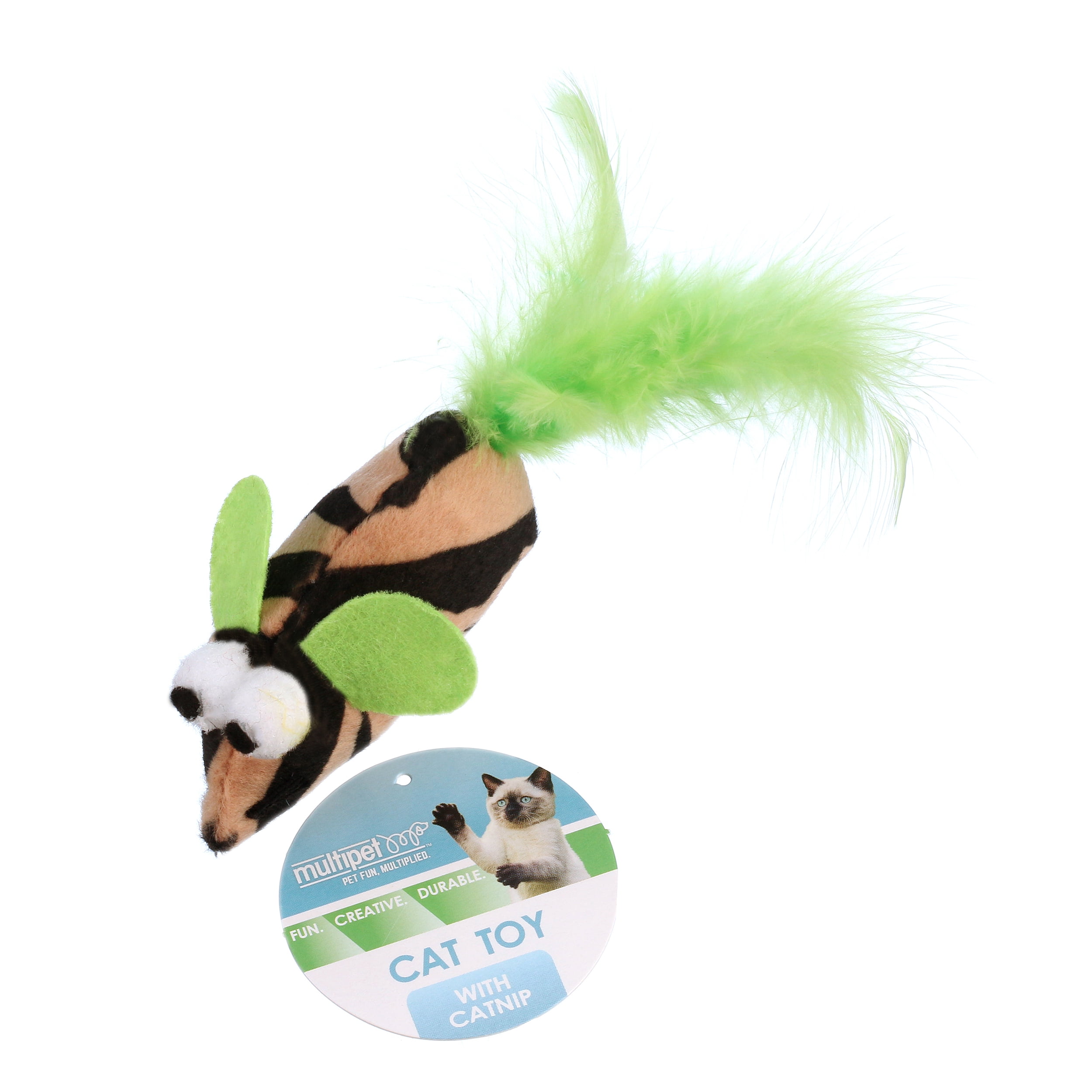 Multipet Mice-Shaped Toy for Cats with Feathers and Catnip - Walmart.com