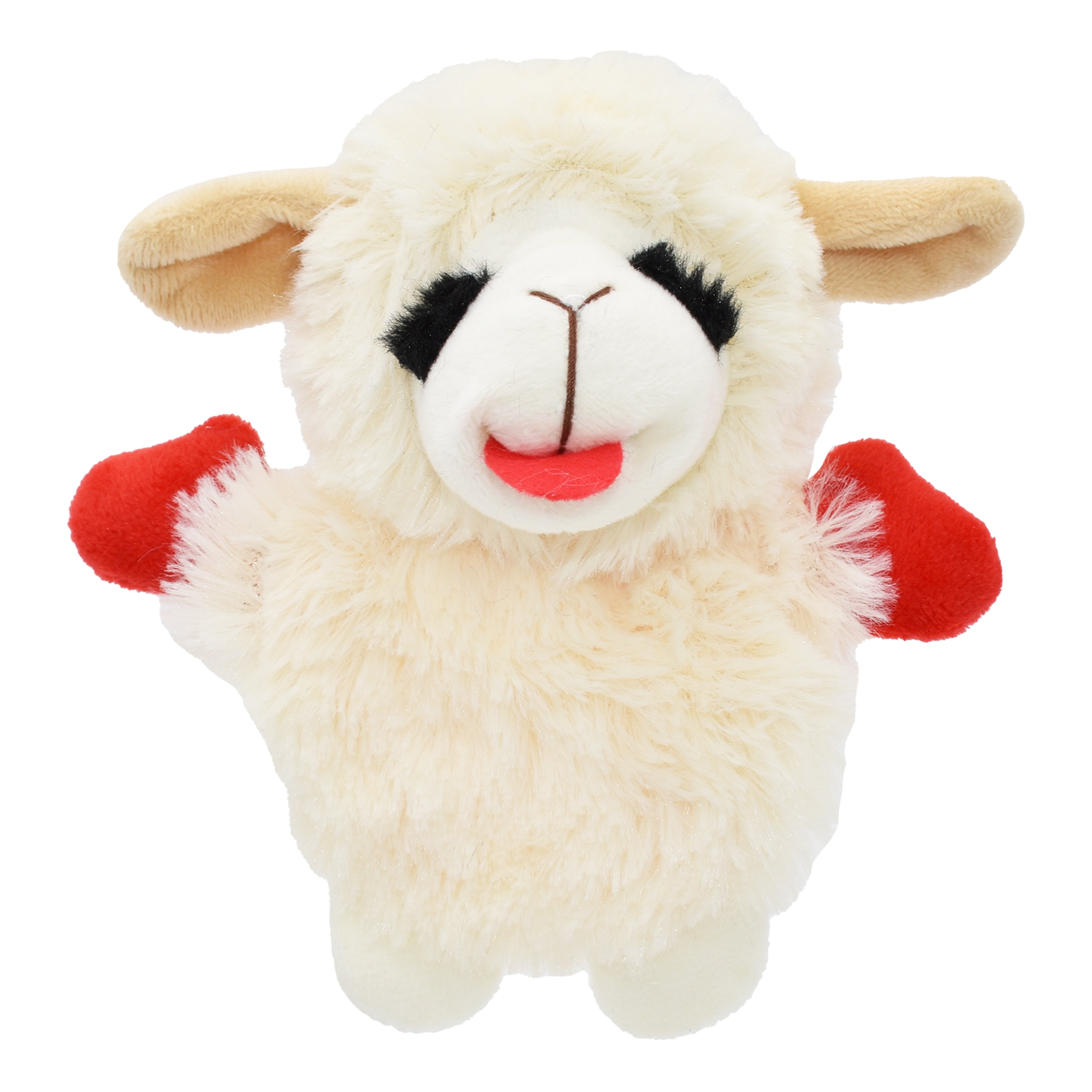Multipet Mini Plush Lamb Chop Dog Toy with Squeaker and Crinkle ...