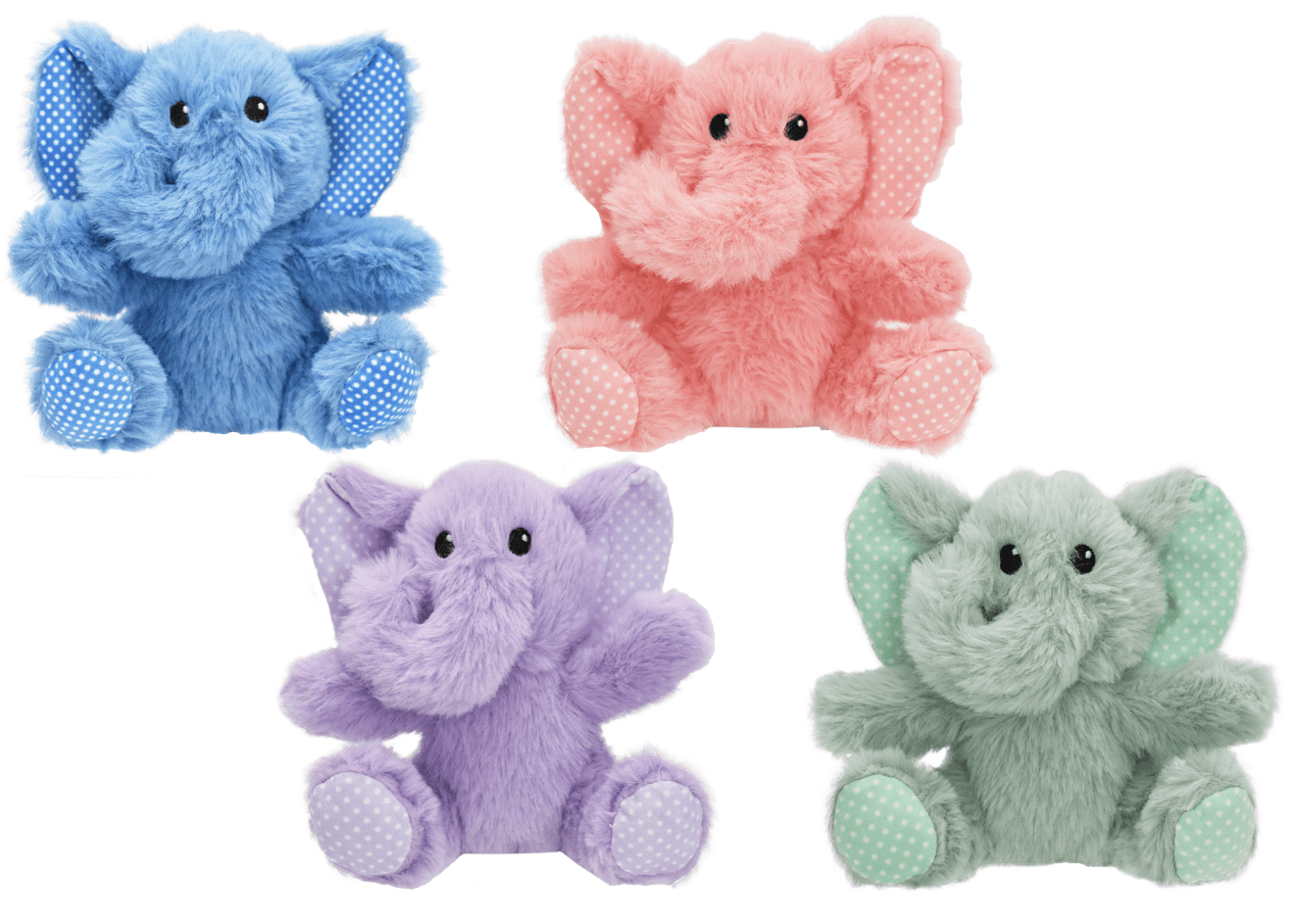 Multipet Mini Plush Elephant Dog Toy, 5", Assorted Colors - Walmart.com