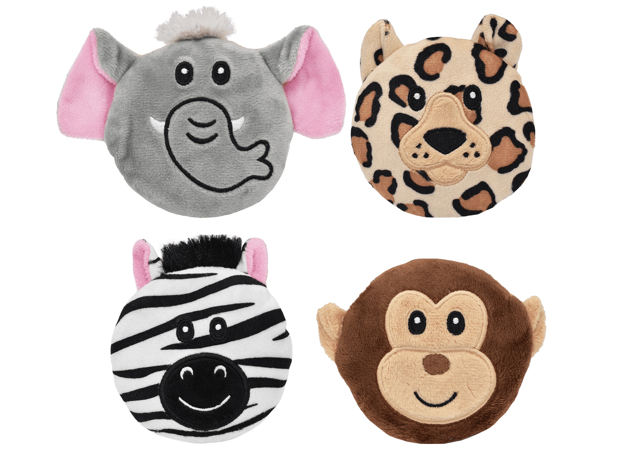 Multipet Mini Safari Plush Subwoofer Dog Toy, 3.5", Assorted Animals ...