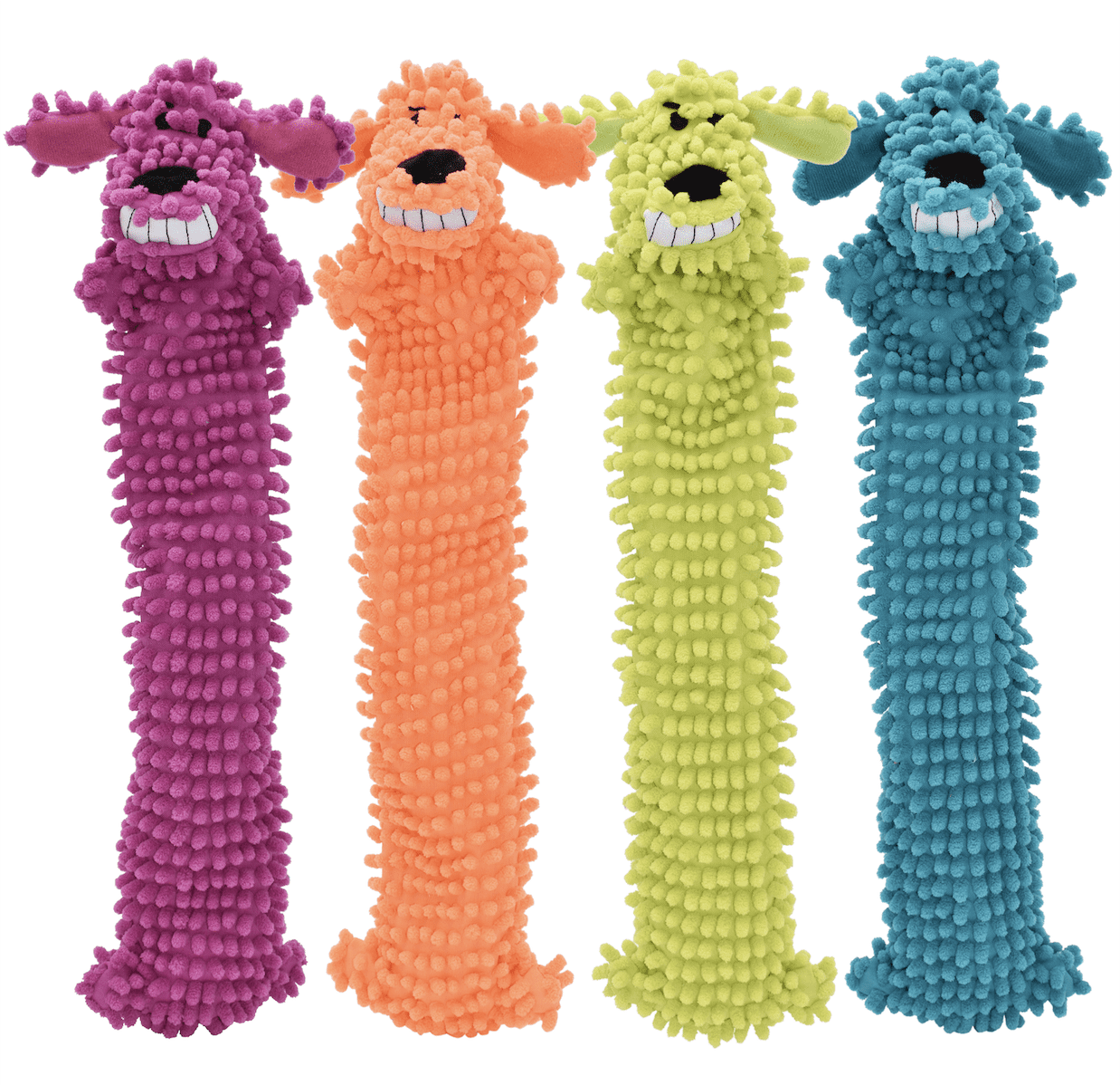 Multipet Stuffing Free Floppy Moppy Loofa Plush Dog Toy, 18", Color May ...