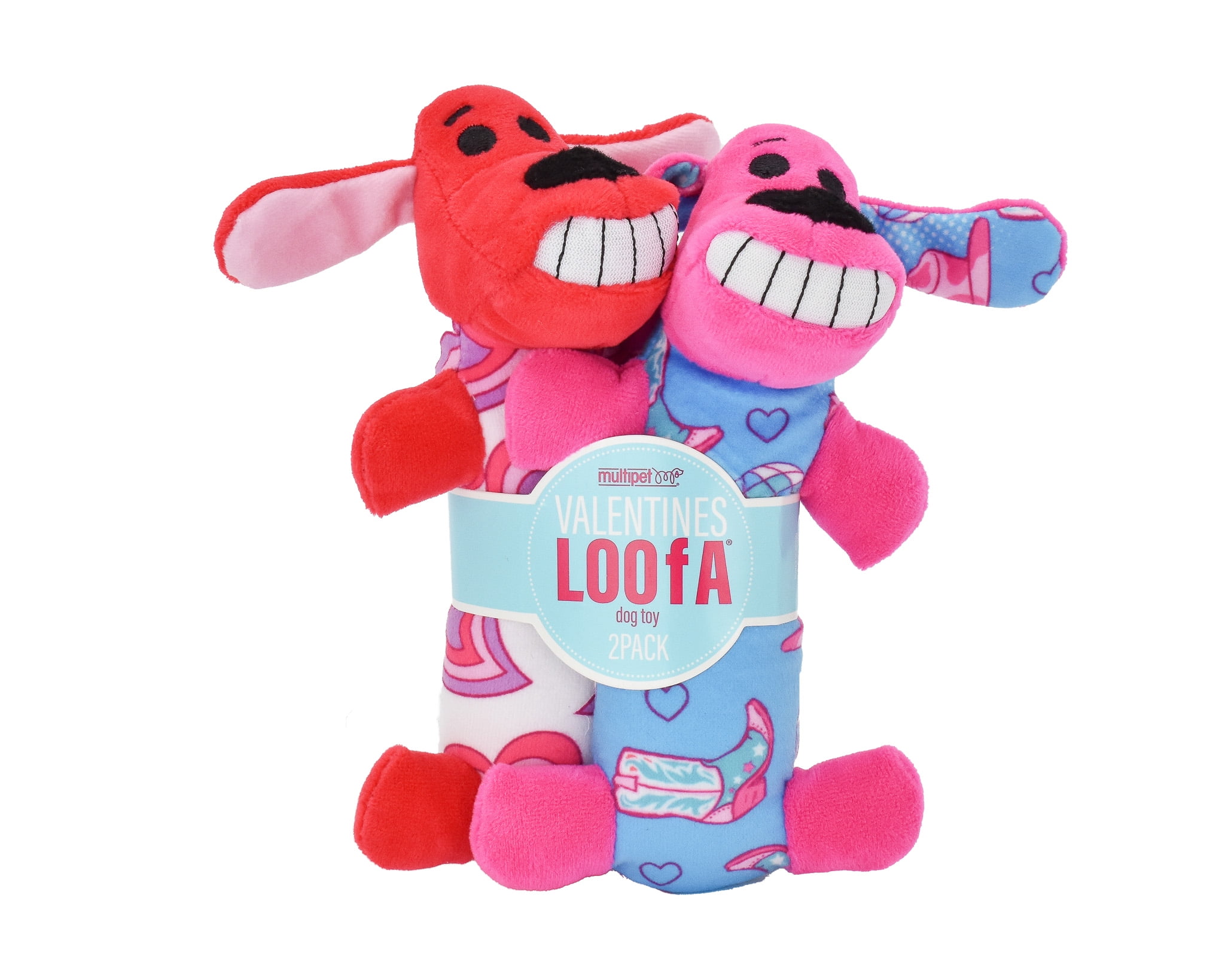Multipet Valentine’s Day Loofa Plush Dog Toys, 2 Pack - Walmart.com