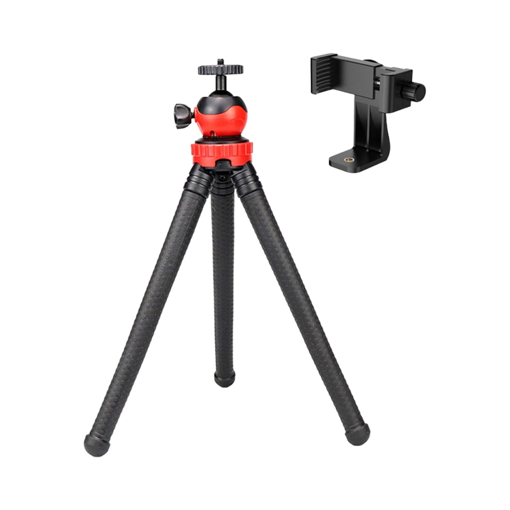 Multiple Angle Camera Phone Tripod With Retractable Clip Soft Bendable ...
