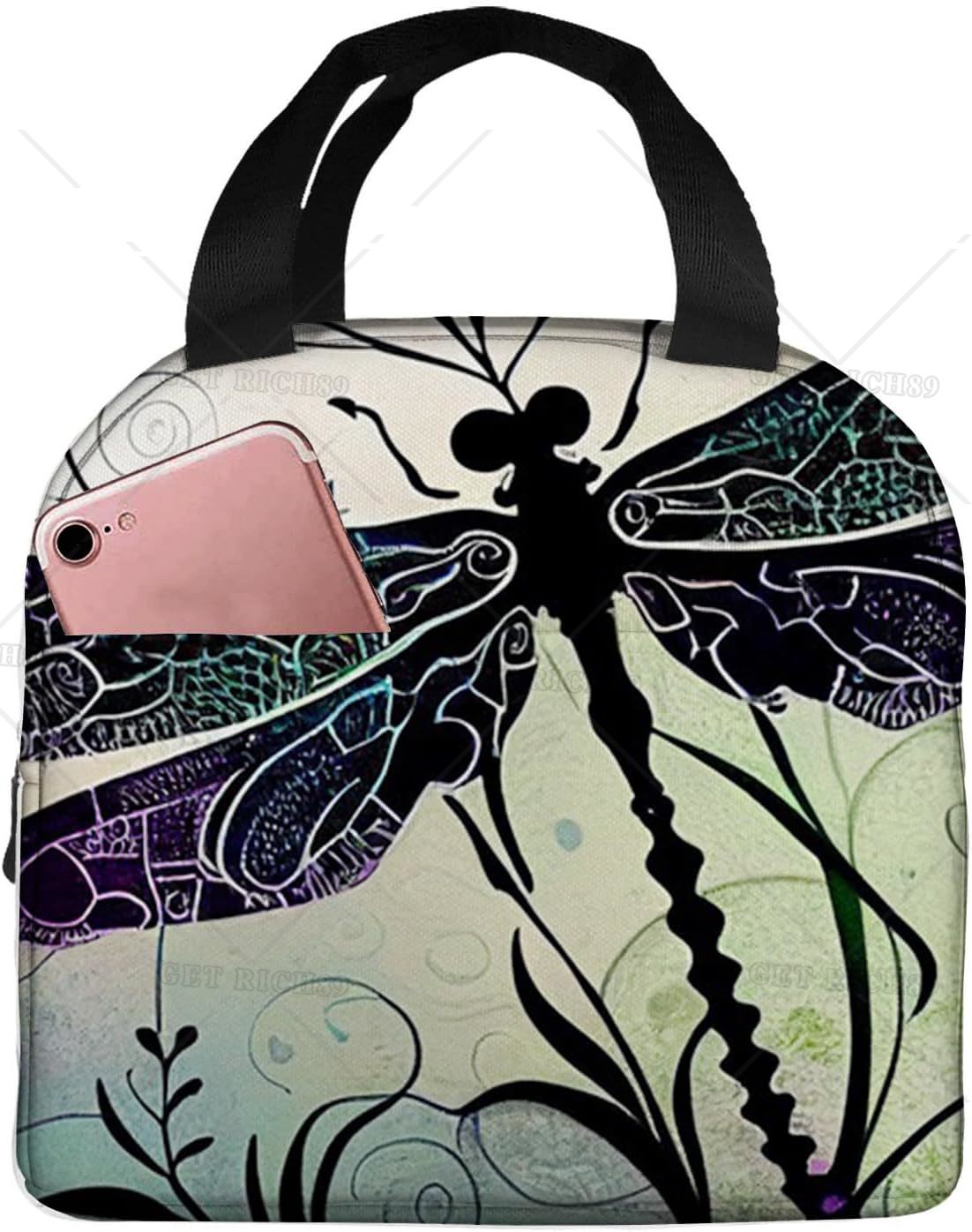Multiple Botanical Flora Insulated Lunch Box Tote Bag for Women Men Reusable Leakproof Lunch ...