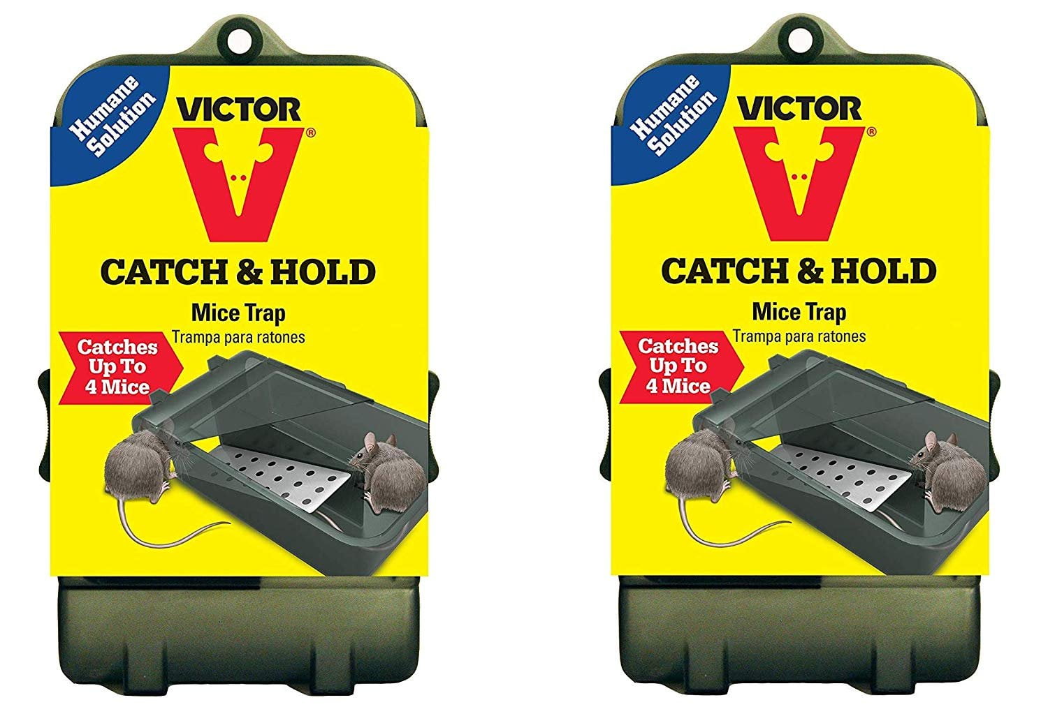 Multiple Catch Humane Live Mouse Trap M333 Pack of 2 - Walmart.com