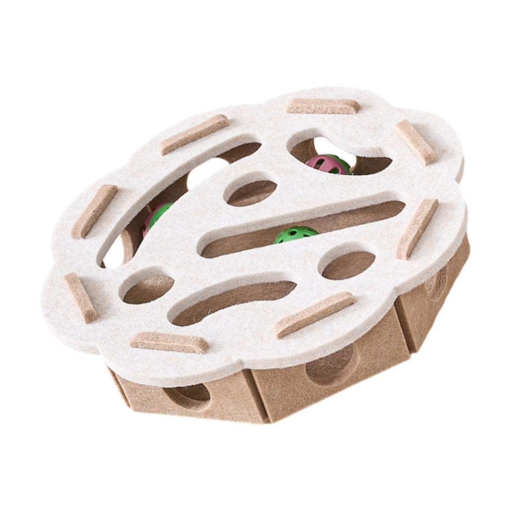 Multiple Cats Enrichment Puzzle Toy With Compartments Felt Construction ...