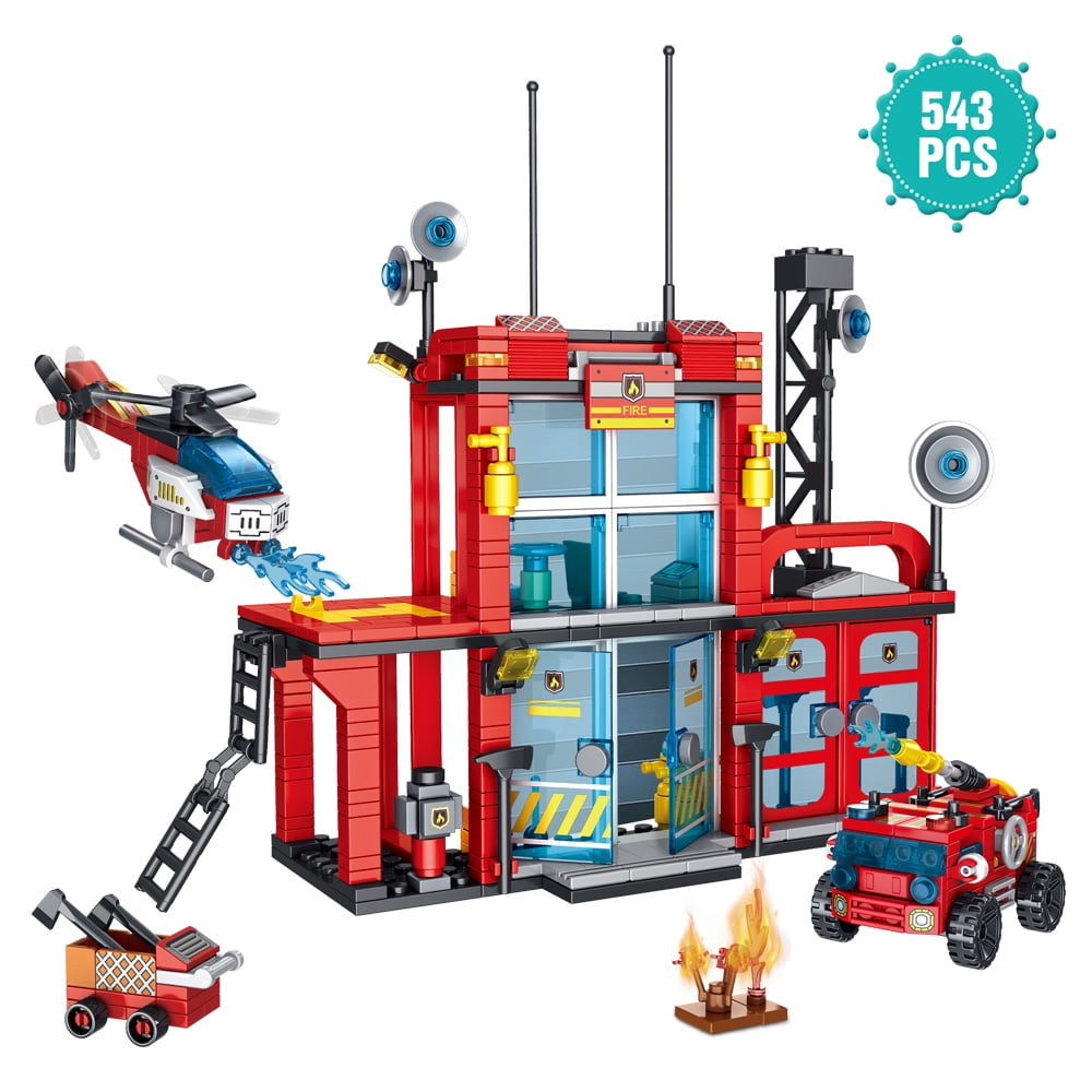 Multiple City Fire Department Building Sets City Fire fighting Toy ...