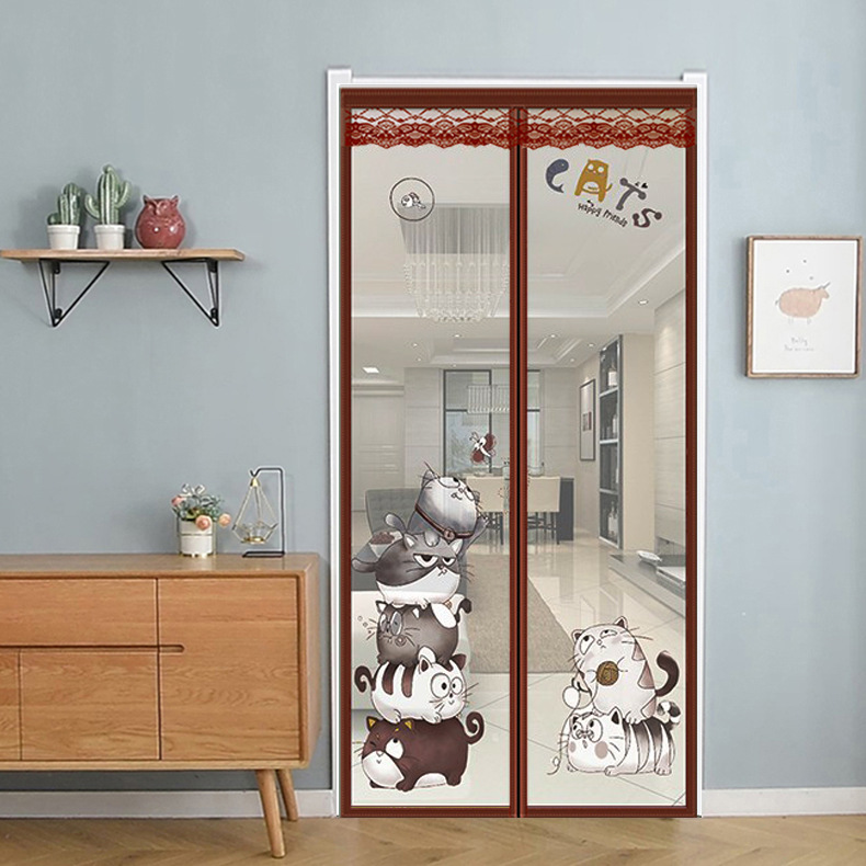 Multiple Color 90x210cm Magnetic Screen Door Mesh Curtain Mosquito Net ...