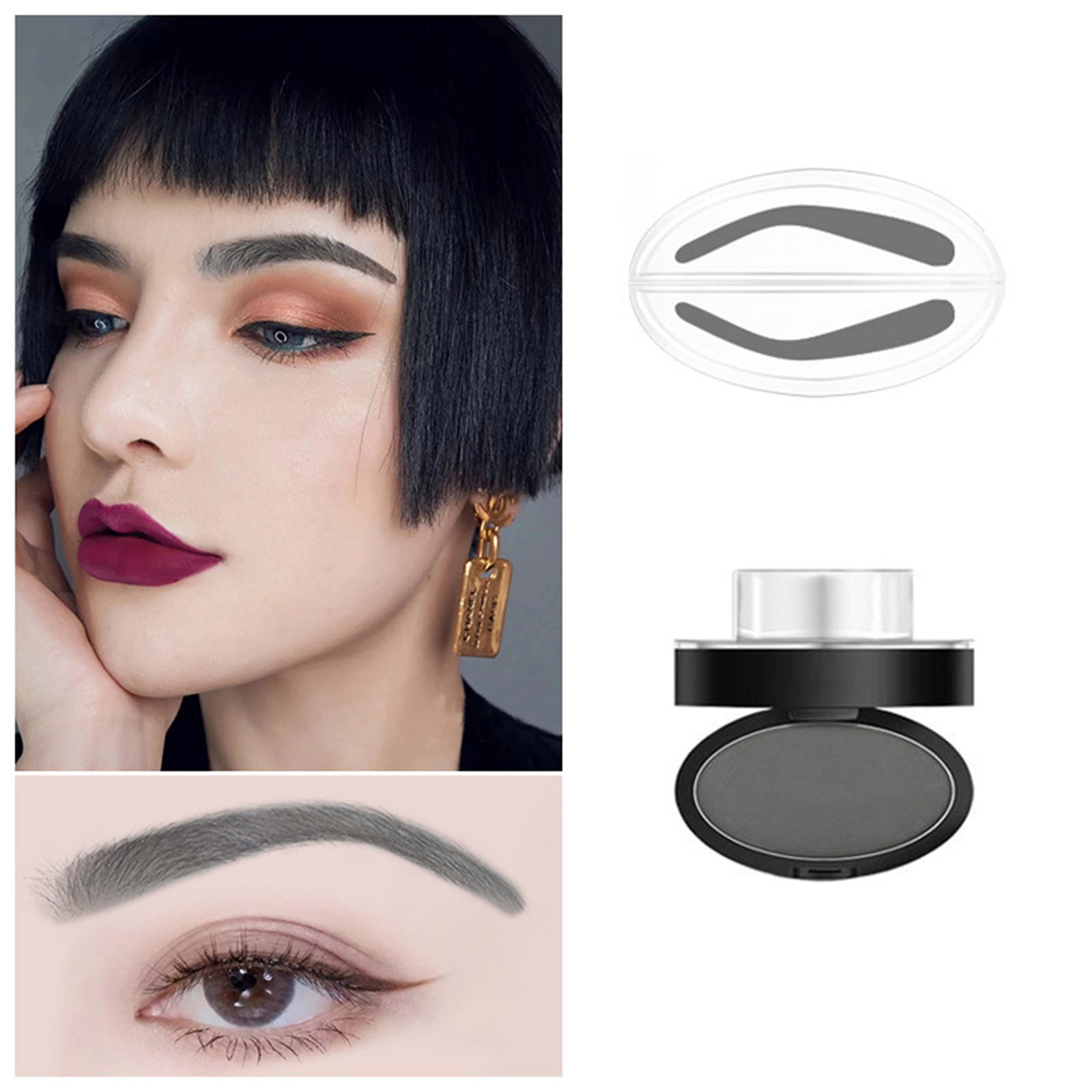 Multiple Delicate Eyebrow Shapes Eyebrow Stamp Powder Seal,Natural ...