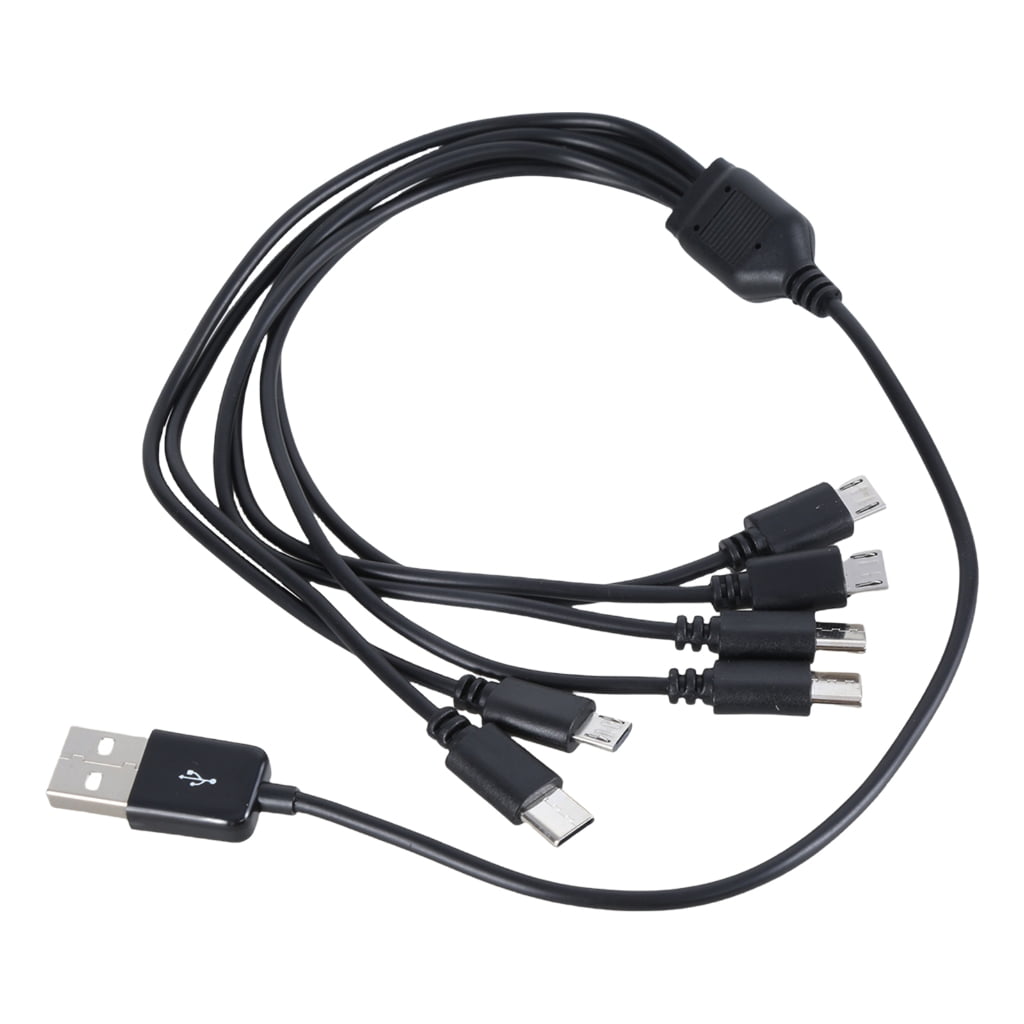Multiple Device Charging Cable 6 in 1 USB to 3 USB 5Pin and 3 Type C ...