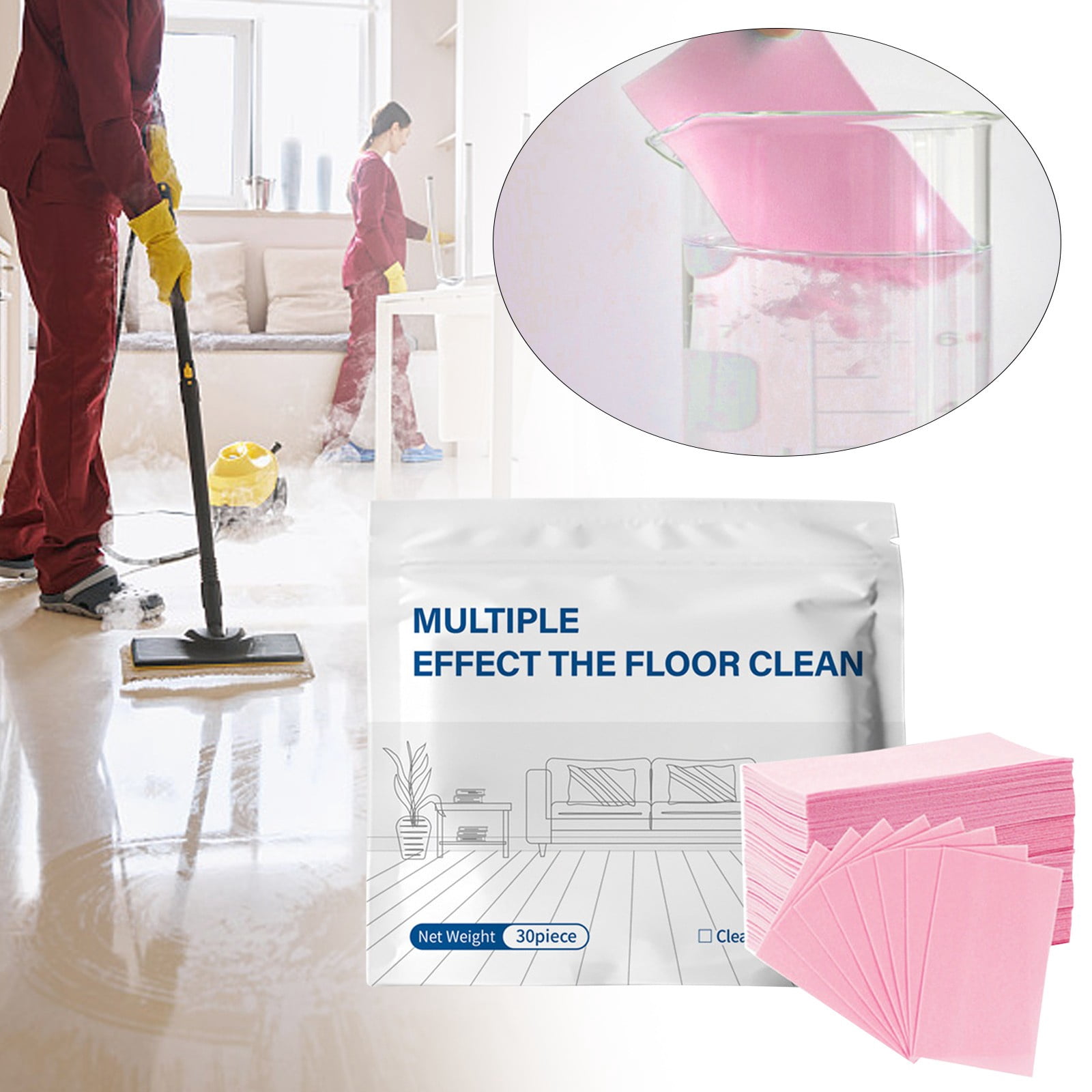Multiple Effect the Floor Clean Portable Floor Mop Cleaner Sheets Water ...