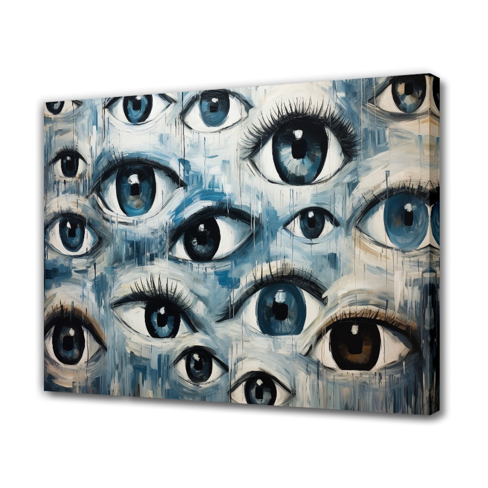 Multiple Eyes Framed Canvas Poster Bedroom Decor Sports Landscape ...
