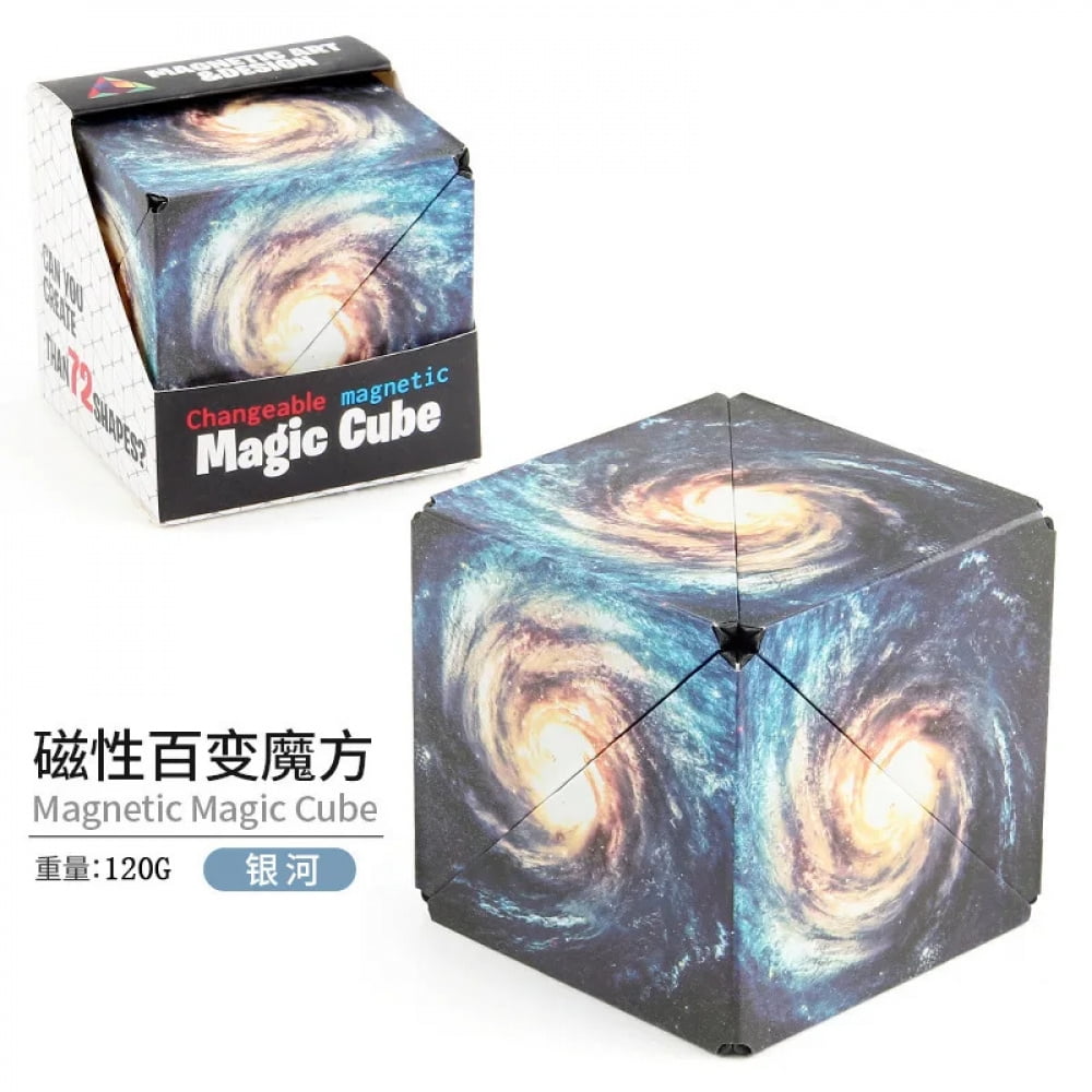 Multiple Geometric Changeable Magnetic Magic Cubes Anti Stress 3D Hand Flip Puzzle Cube Children ...