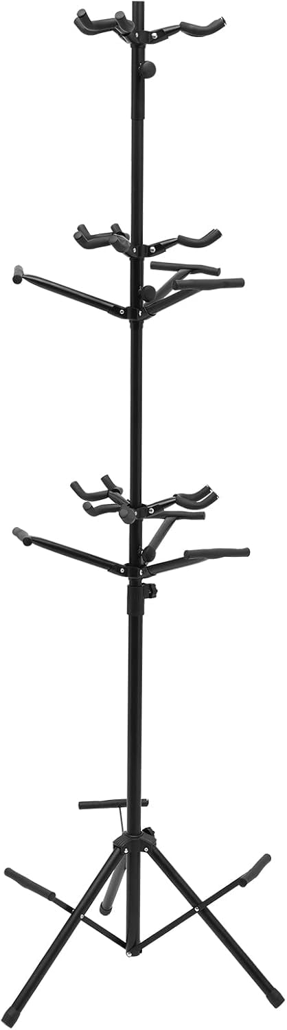 Multiple Guitar Stand, 3-Tier Frameworks Adjustable Triple Guitar Stand ...