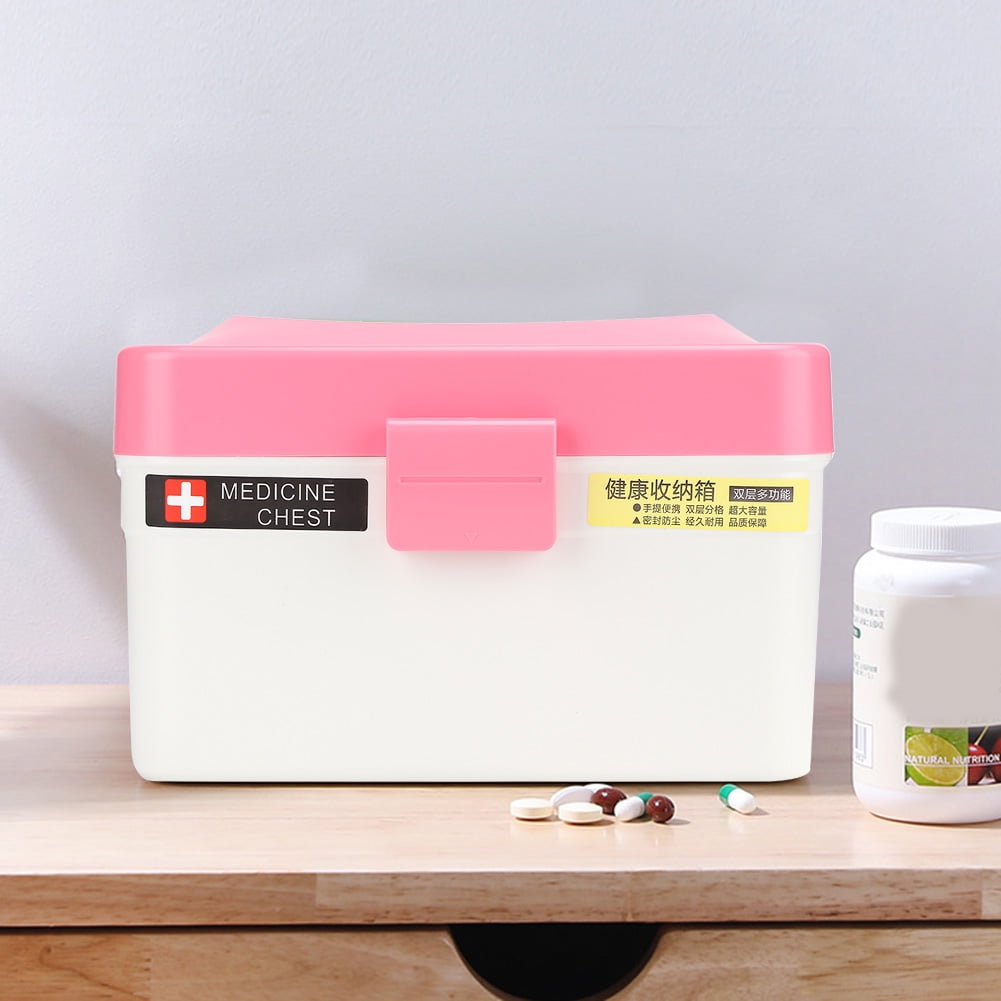 Multiple Layers Plastic Home Medicine Chest Storage Box First Aid Kit ...