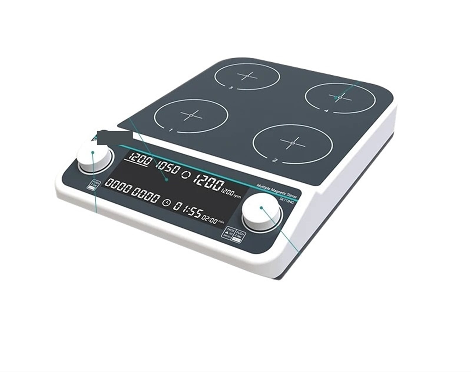 Multiple Magnetic Stirrer Hot Plate Digital Display Laboratory Stirrer ...