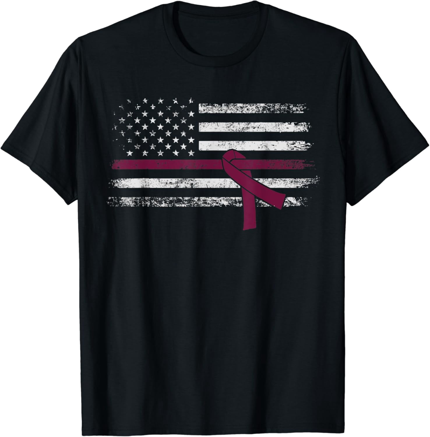 Multiple Myeloma Awareness American Flag T-Shirt mens t shirt，black ...