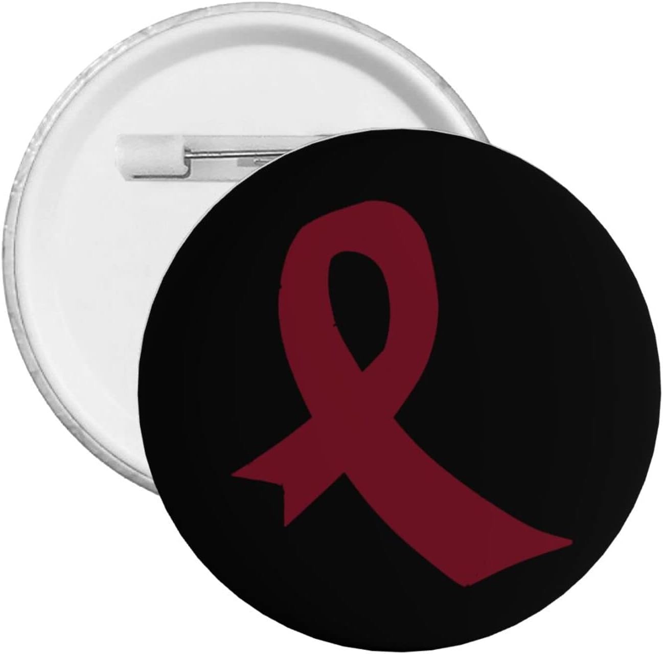Multiple Myeloma Awareness Ribbon American Flag Round Badges 2.3 Inches ...