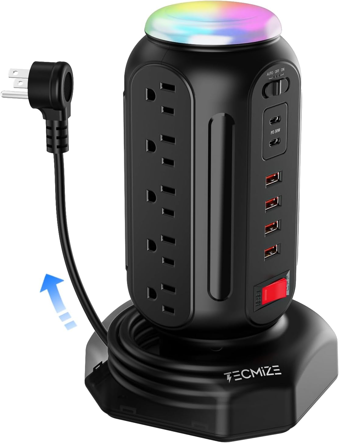 Multiple Plug PD 30W Fast Charing Power Strip, with Surge Protector ...