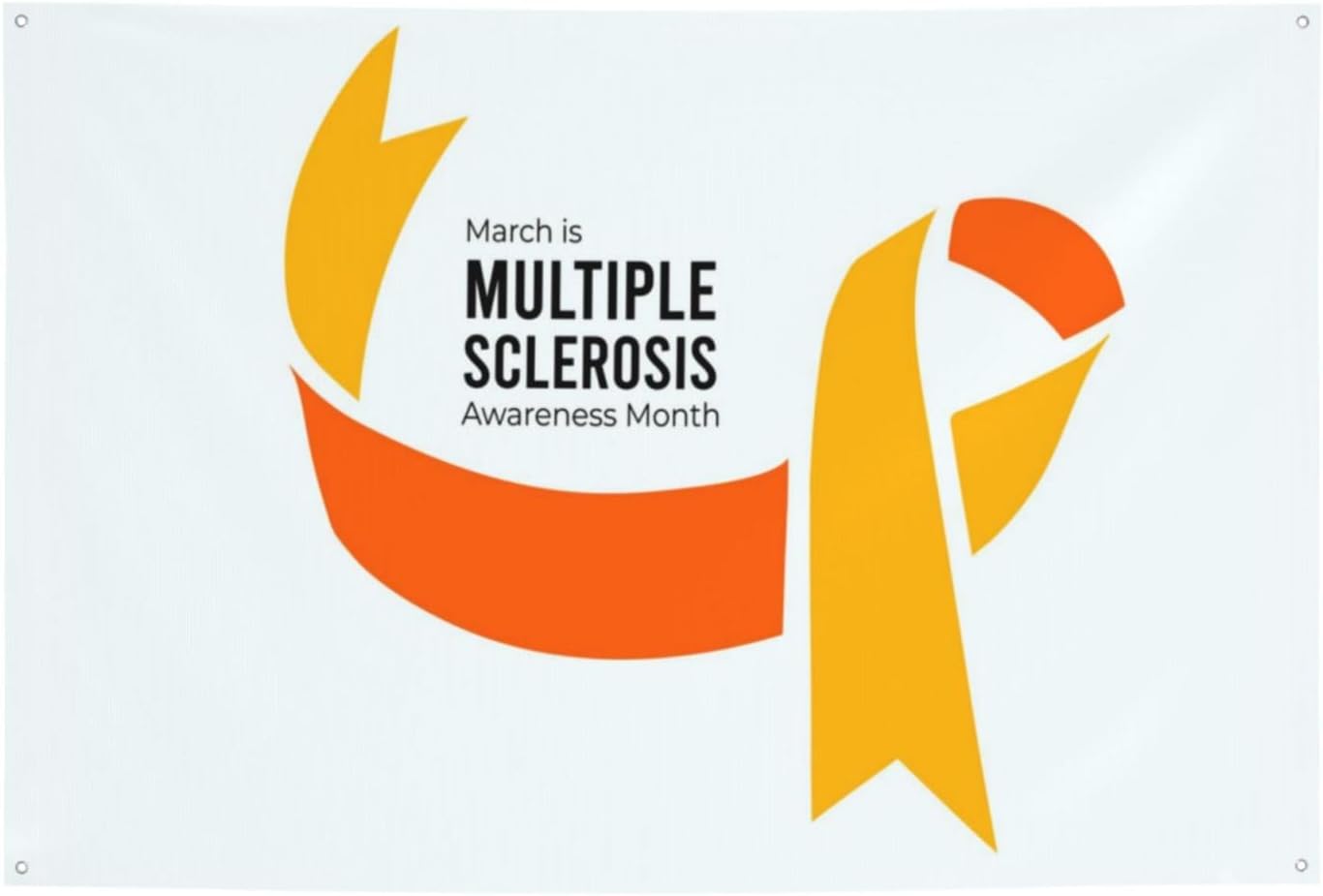 Multiple Sclerosis Awareness March Month Banner Backdrop Flag Tapestry ...