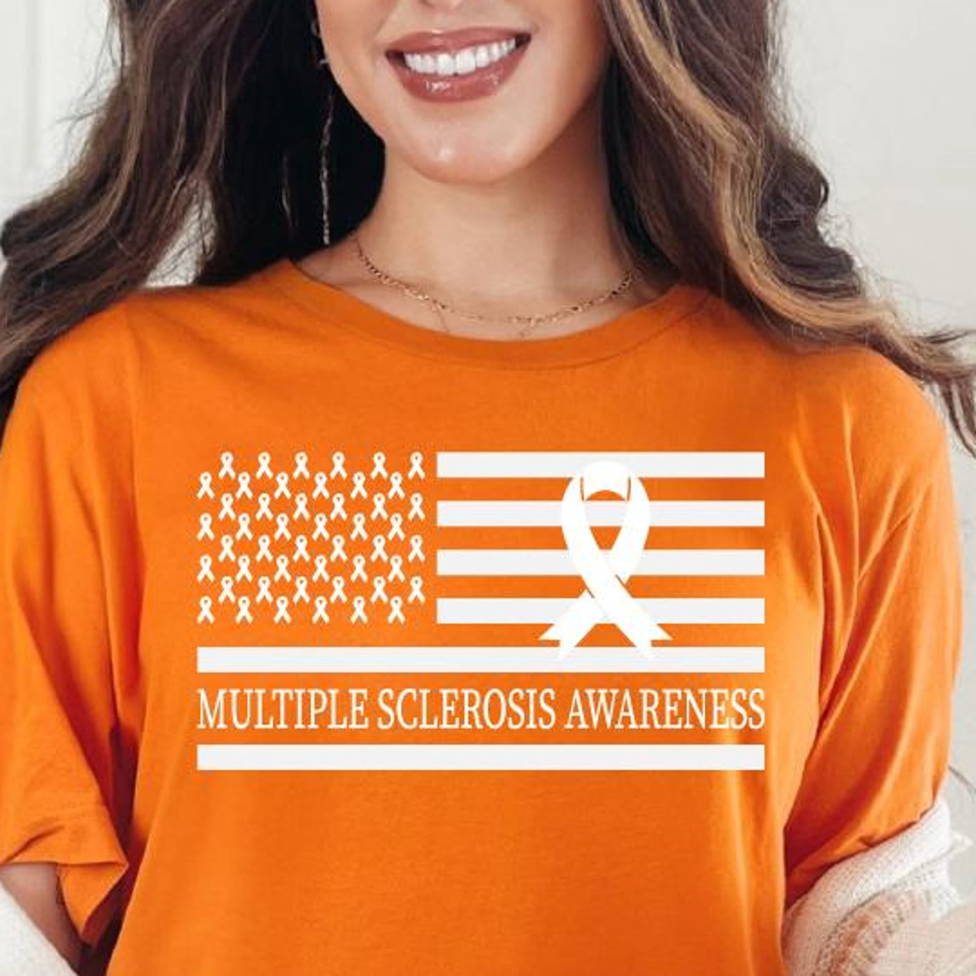 Multiple Sclerosis Awareness Orange Ribbon Ms Warrior Shirt Multiple ...