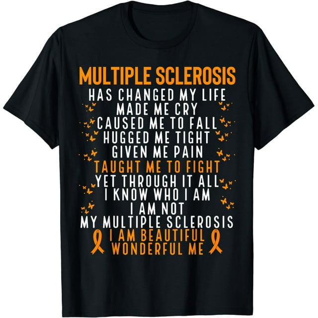 Multiple Sclerosis Awareness Survivor Cure Fight MS Warrior T-Shirt ...