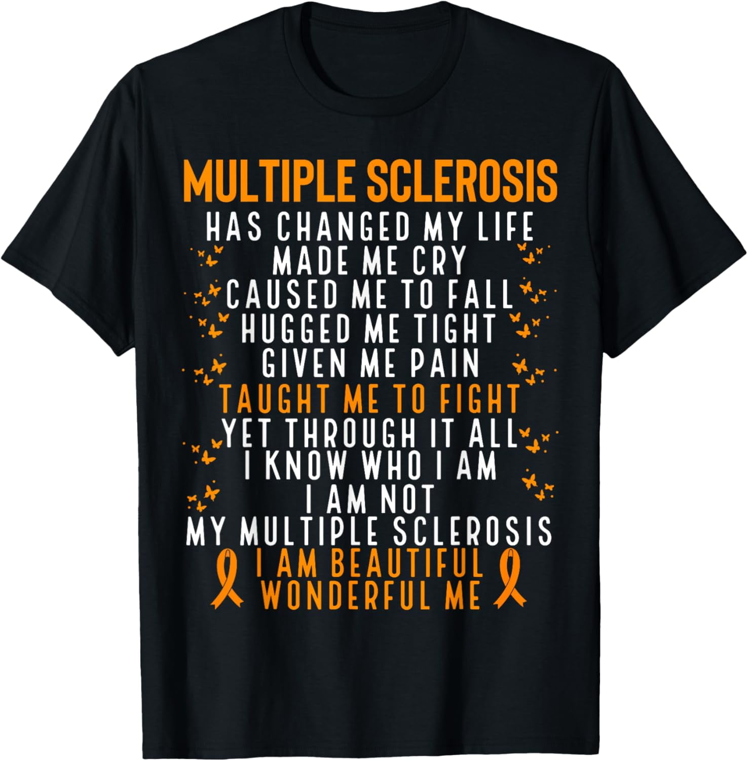 Multiple Sclerosis Awareness Survivor Cure Fight MS Warrior T-Shirt - Walmart.com