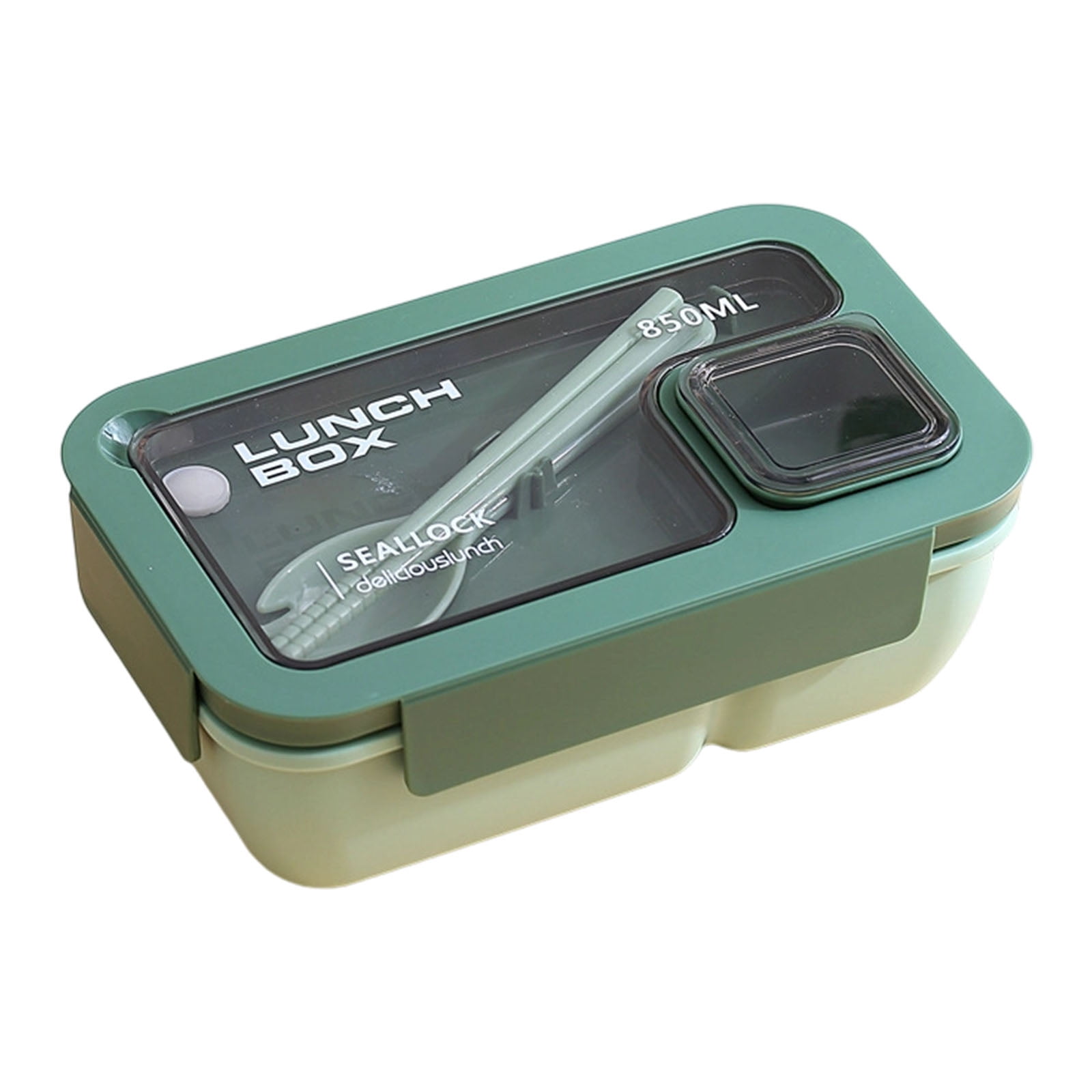 Multiple Section Lunch Container With Sealed Lid Plastic Microwave ...