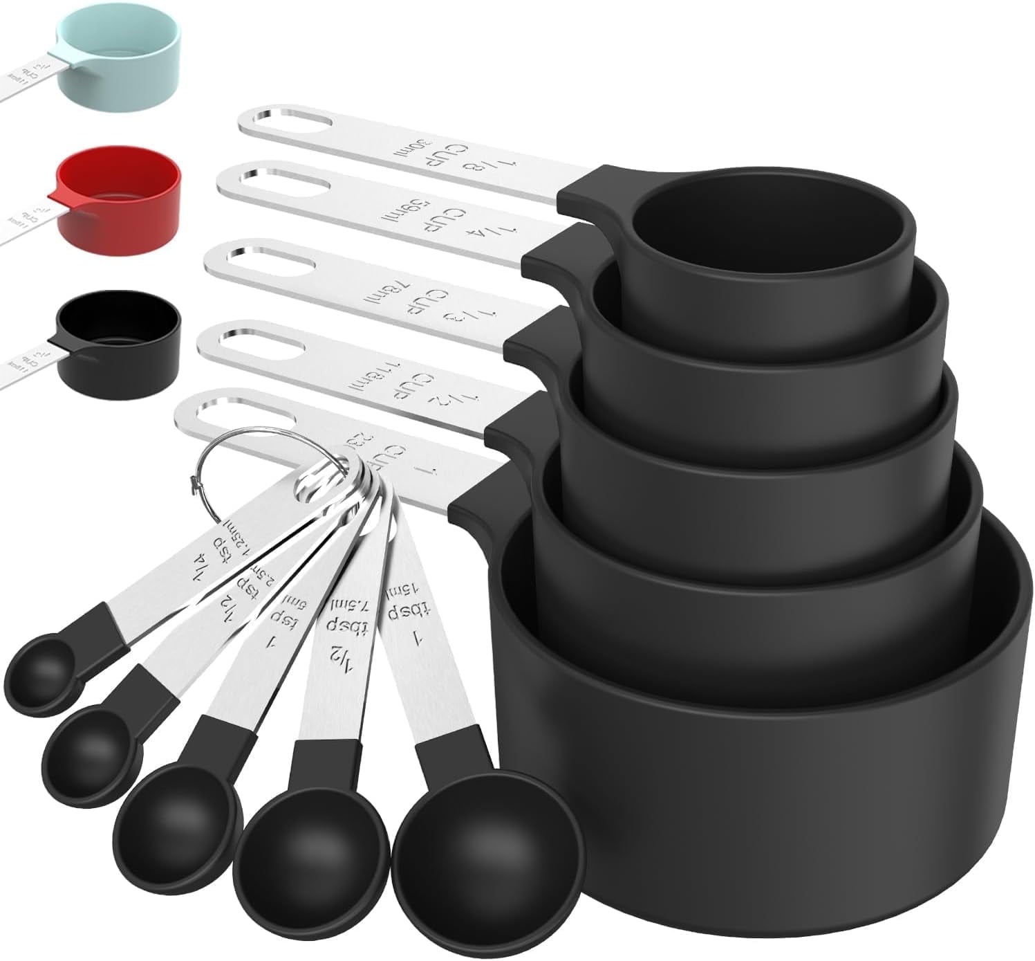 AOMWXENN Food Safe Stainless Steel and Plastic Measuring Cups and ...