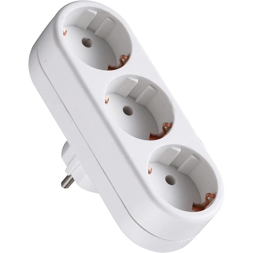 Multiple Socket, 3-In-1 Socket Adapter Ac 250V/16A, 3500W Max, Portable ...