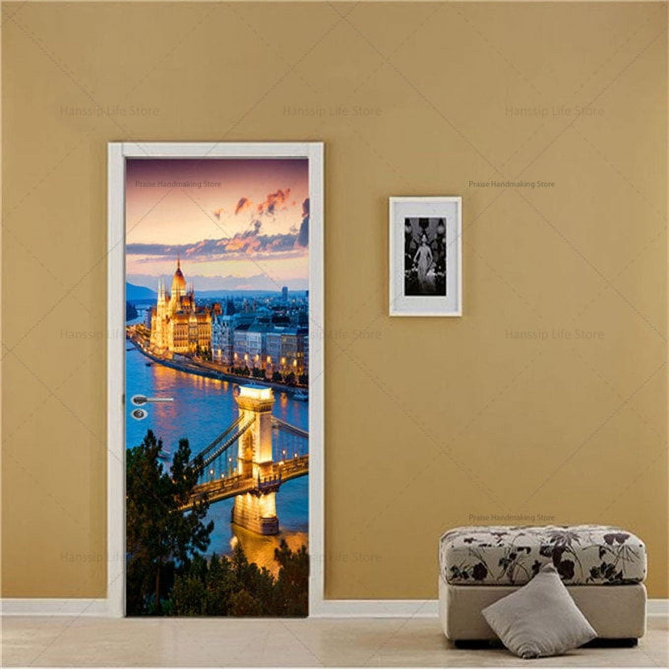 Multiple Styles of 3D Door Stickers Detachable Waterproof Decorative ...