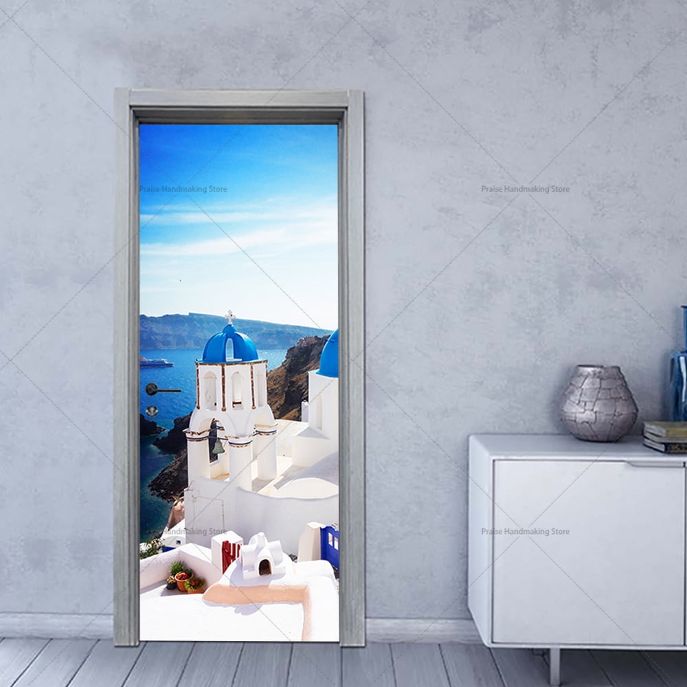 Multiple Styles of 3D Door Stickers Detachable Waterproof Decorative ...