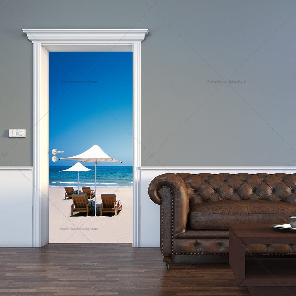 Multiple Styles of 3D Door Stickers Detachable Waterproof Decorative ...