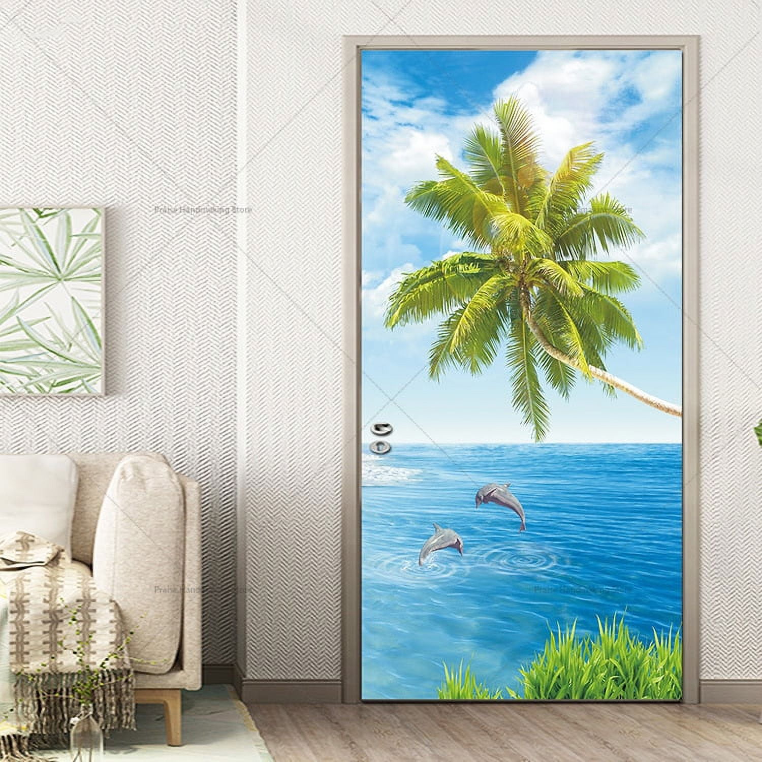 Multiple Styles of 3D Door Stickers Detachable Waterproof Decorative ...