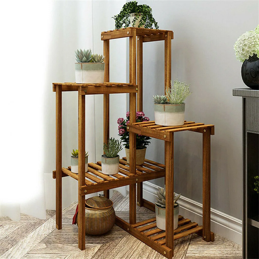 Multiple Tiers Corner Plant Stand Orchid Flower Display Shelf Space ...