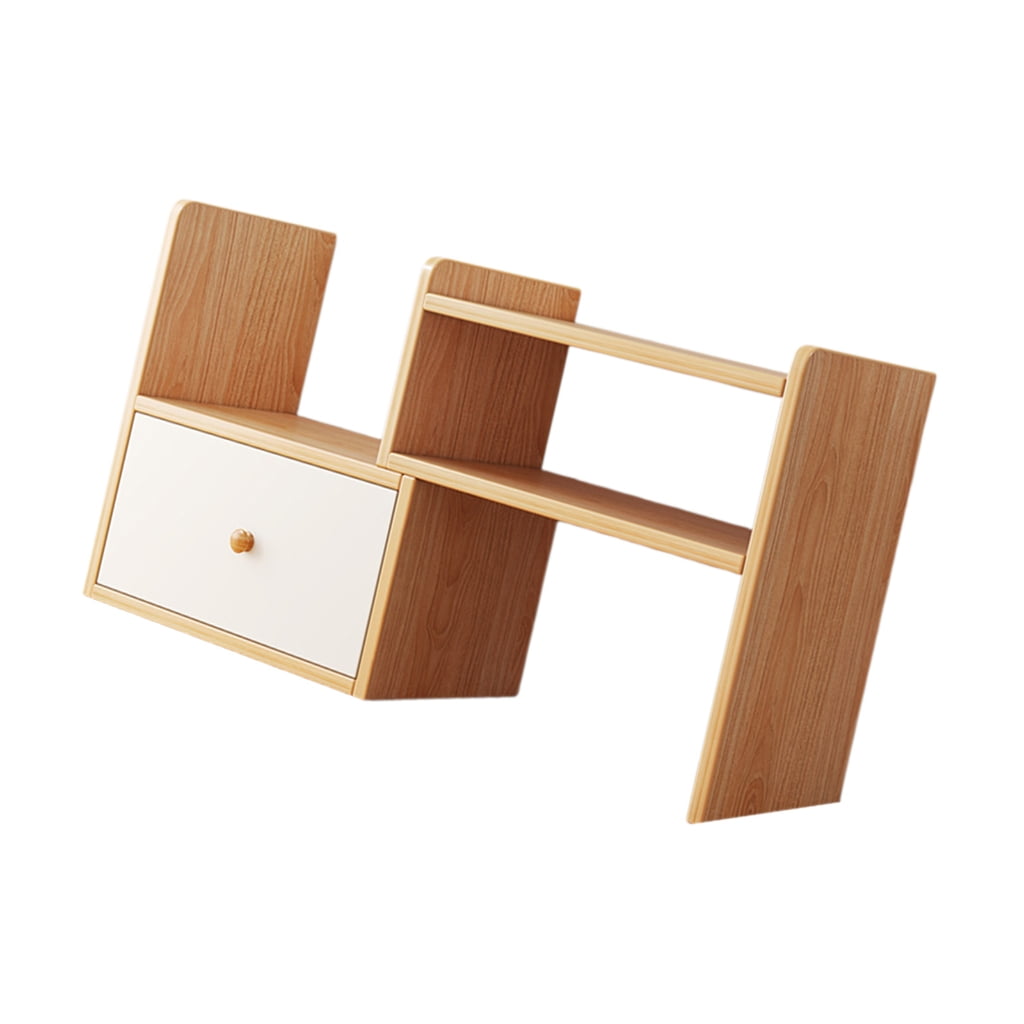 Multiple Use Wood Display Stand Desktop Bookcase with Adjustable ...
