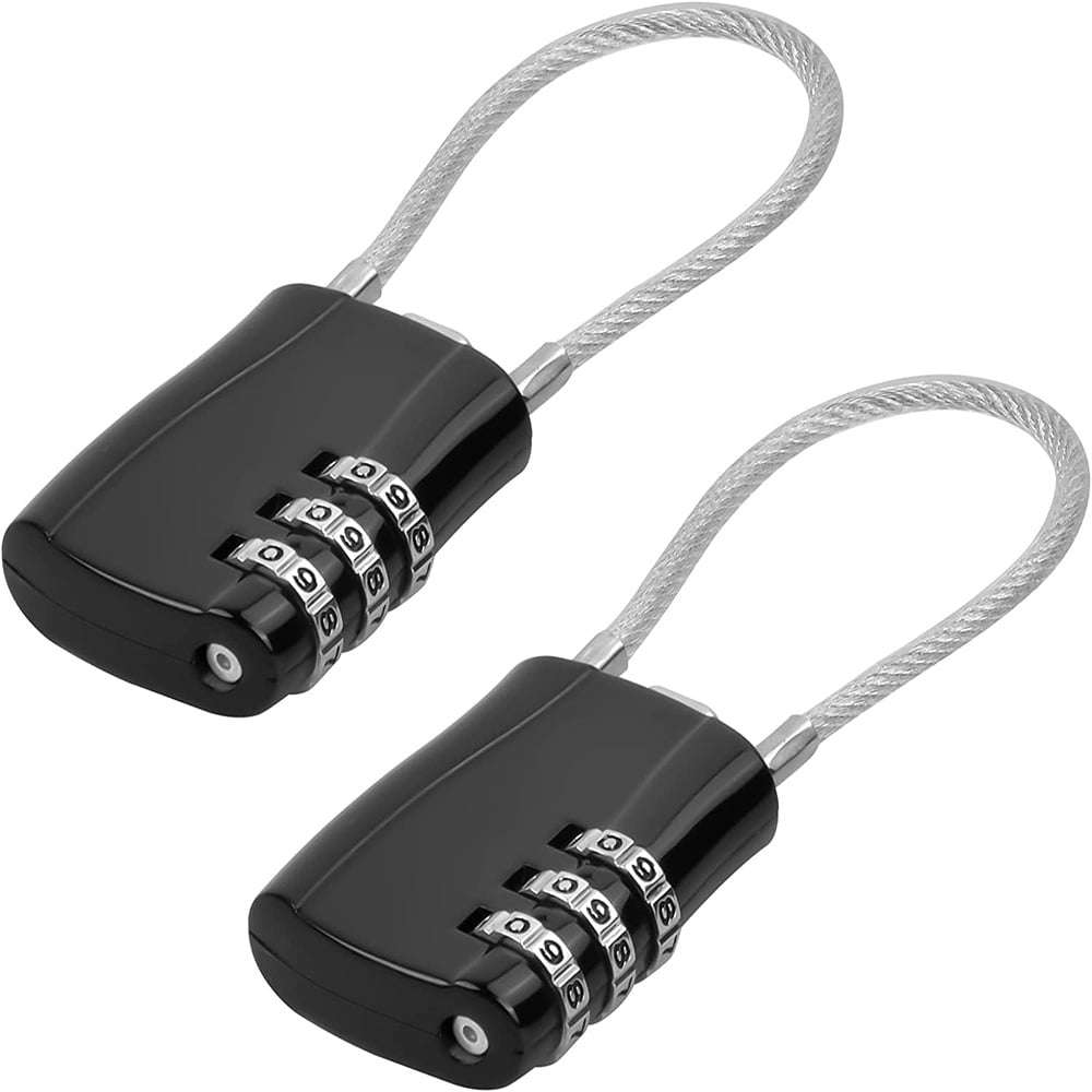 Multiple Uses 4 Digit Cable Lock, Travel Security Lock For Luggage ...