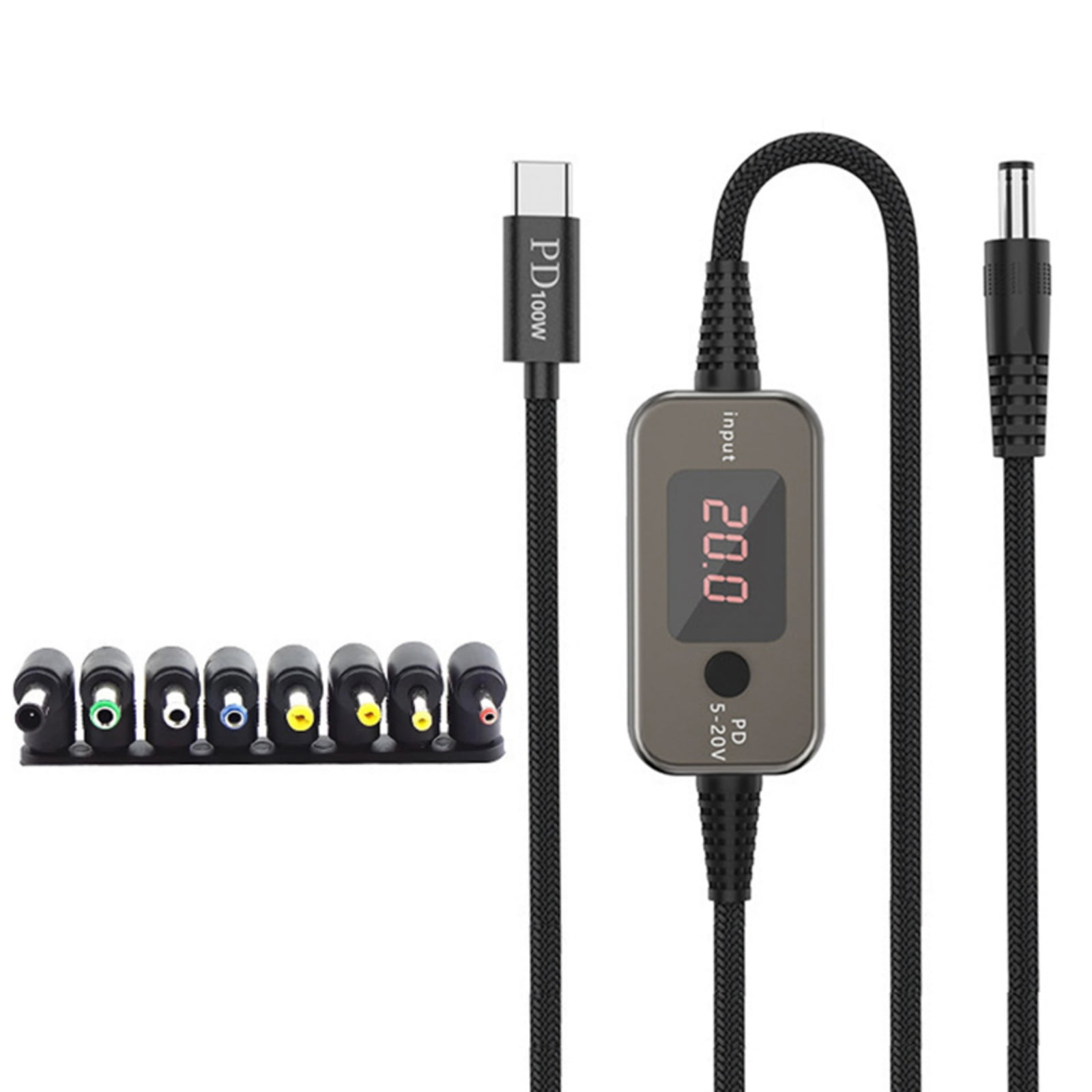 Multiple Voltages Type C To DC5521 Charging Cable Cord Compatibles ...