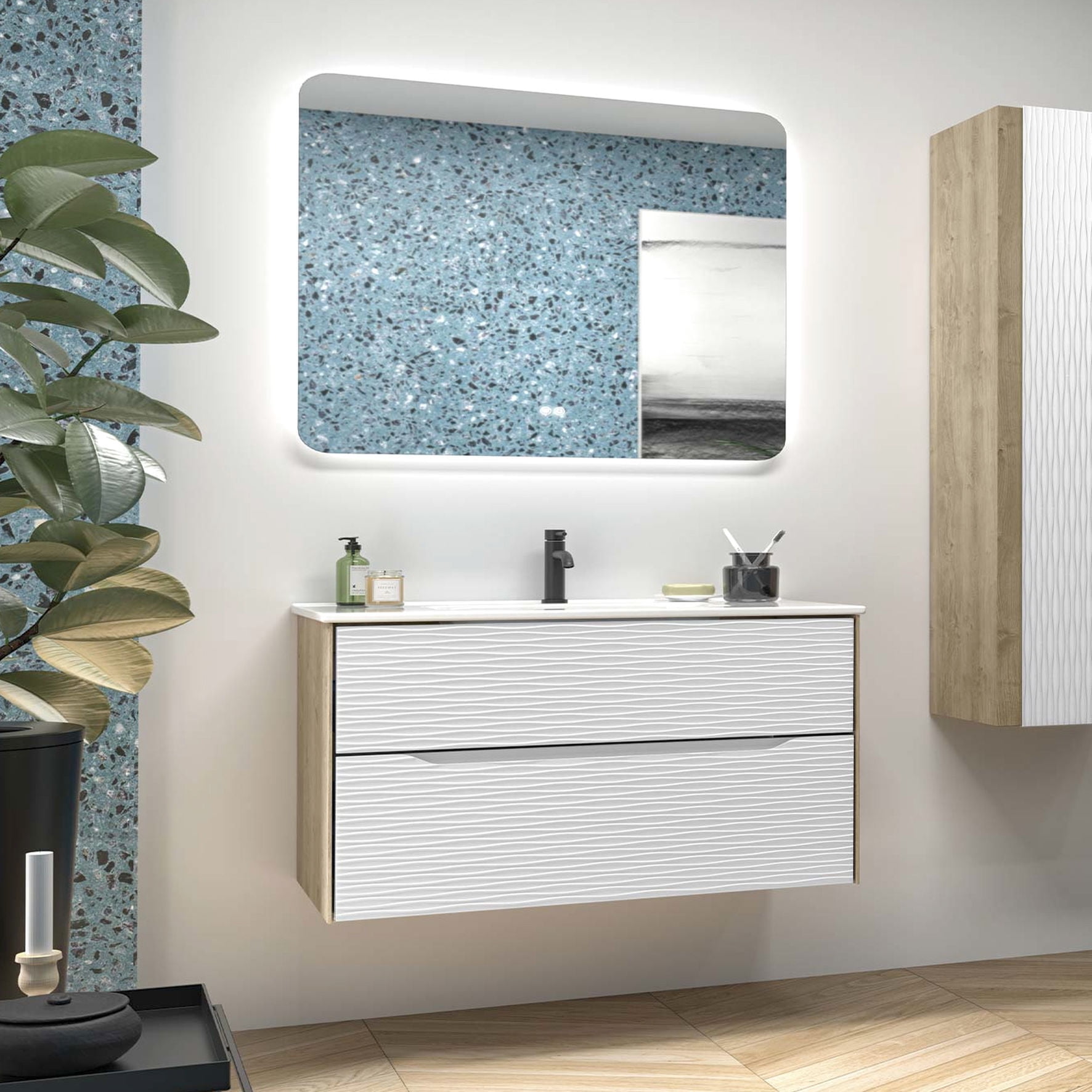 Multiple color options, ample space - Suitable for various bathroom ...